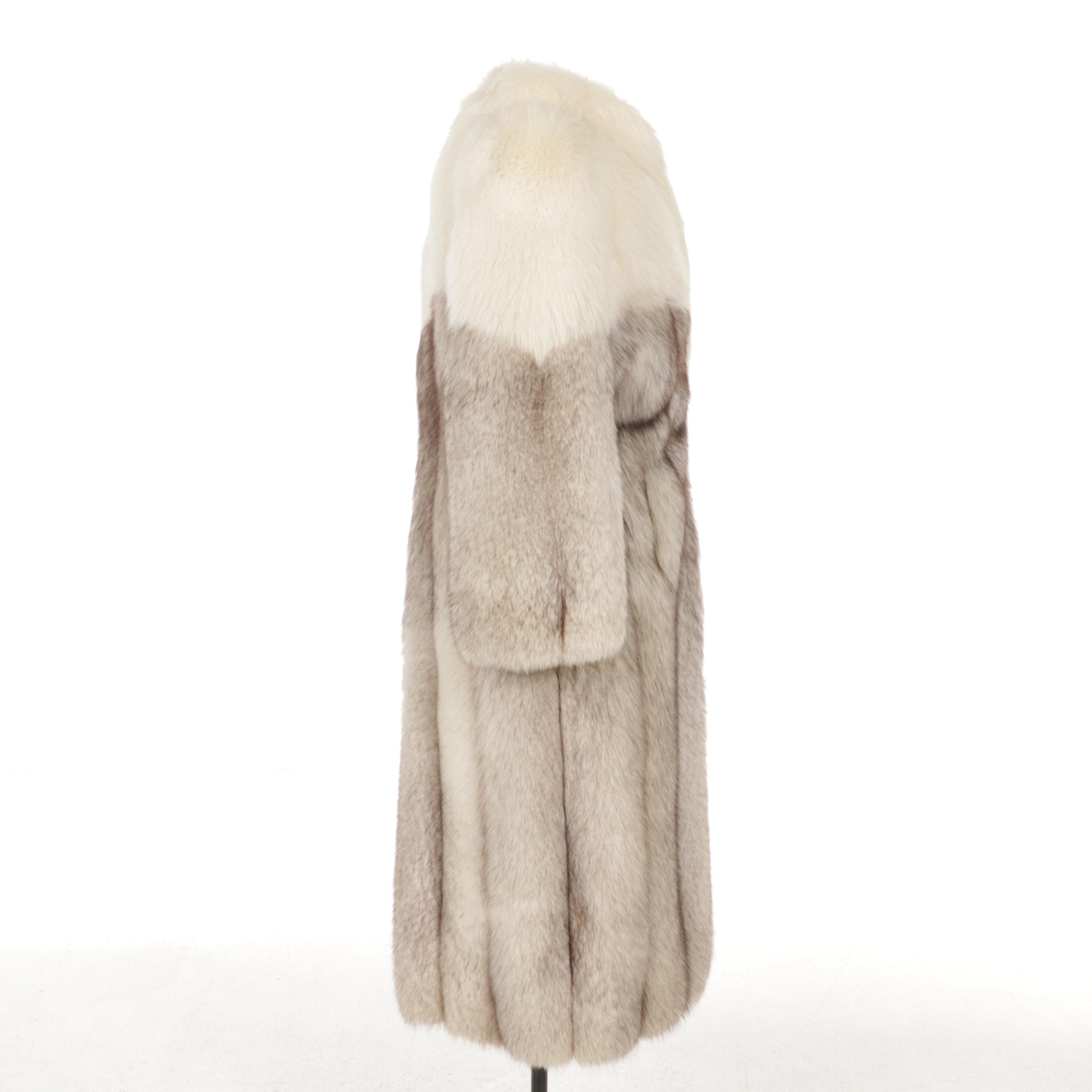 Full Pelt Blue Fox Fur Full-Length Coat | EBTH