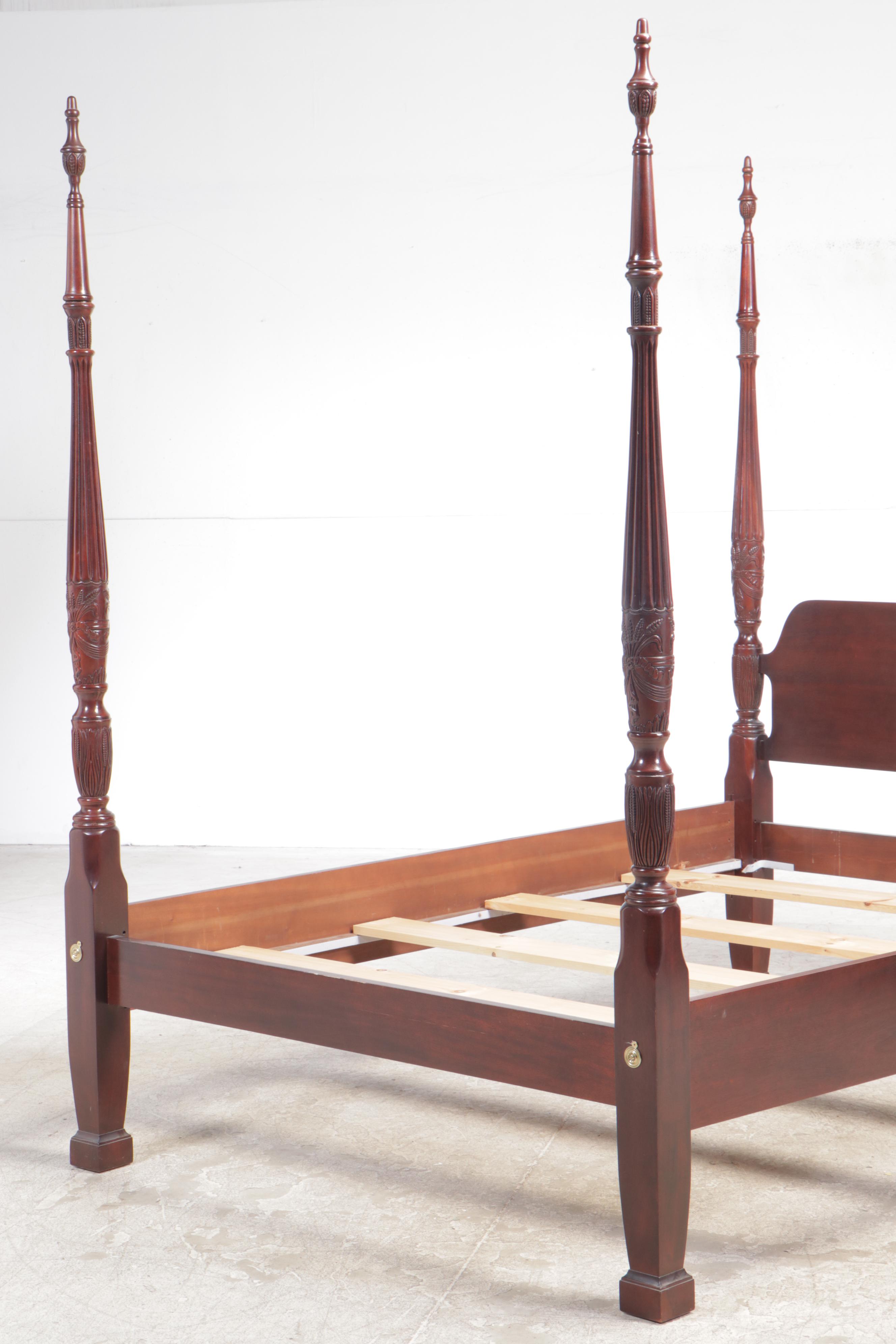 Thomasville Federal Style Mahogany Queen Size Four-Post Bed Frame | EBTH