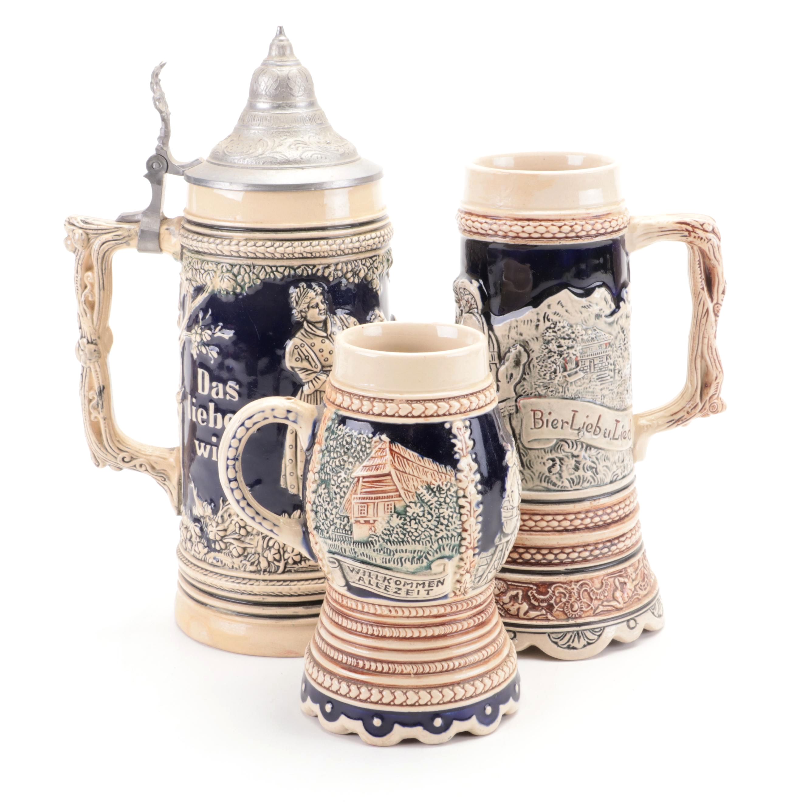 Simon Gerz, Thewalt and Marzi & Remy Stoneware Beer Steins | EBTH