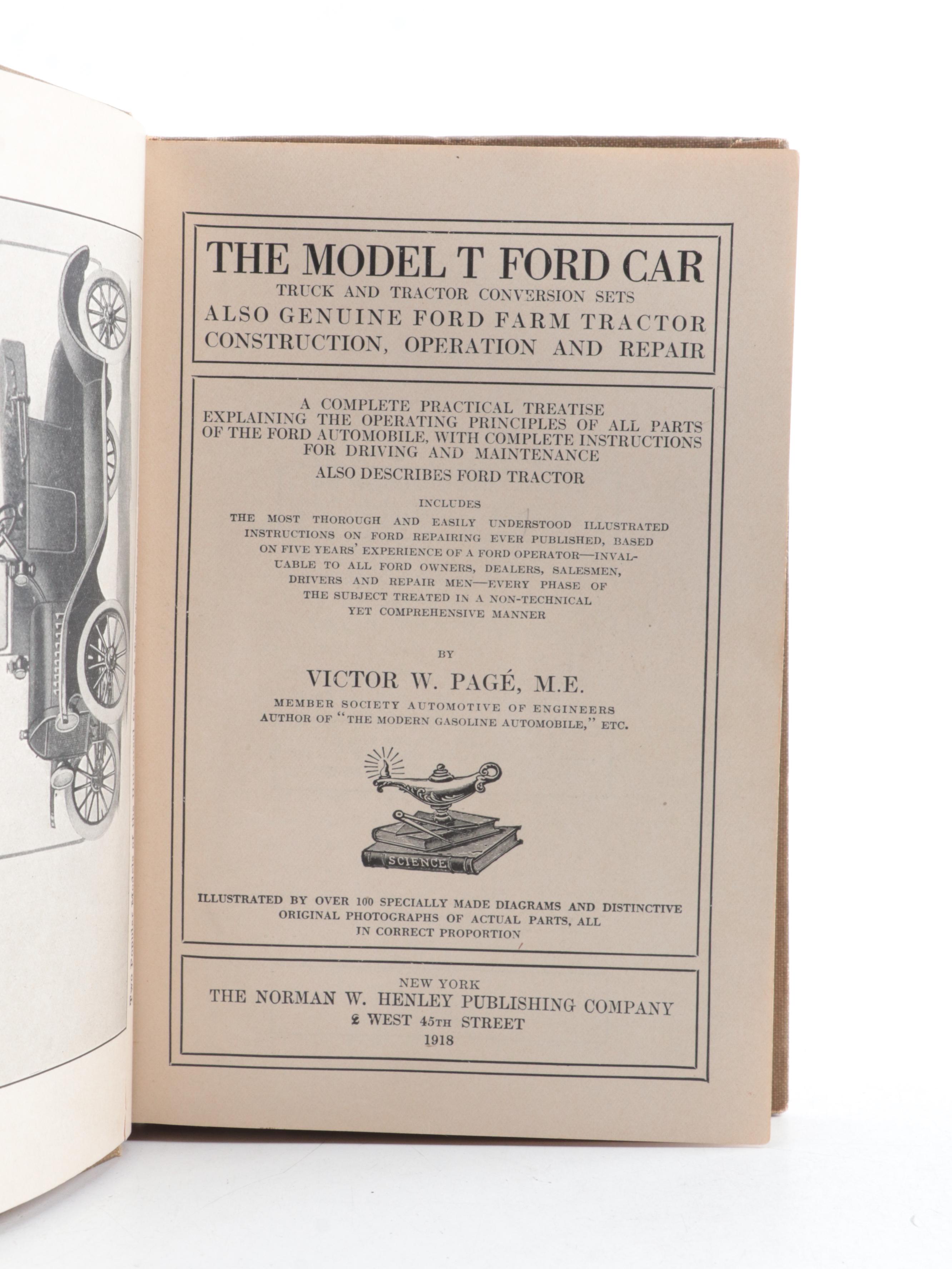 "The Model T Ford Car" by Victor W. Pagé and More Auto Mechanic Books ...