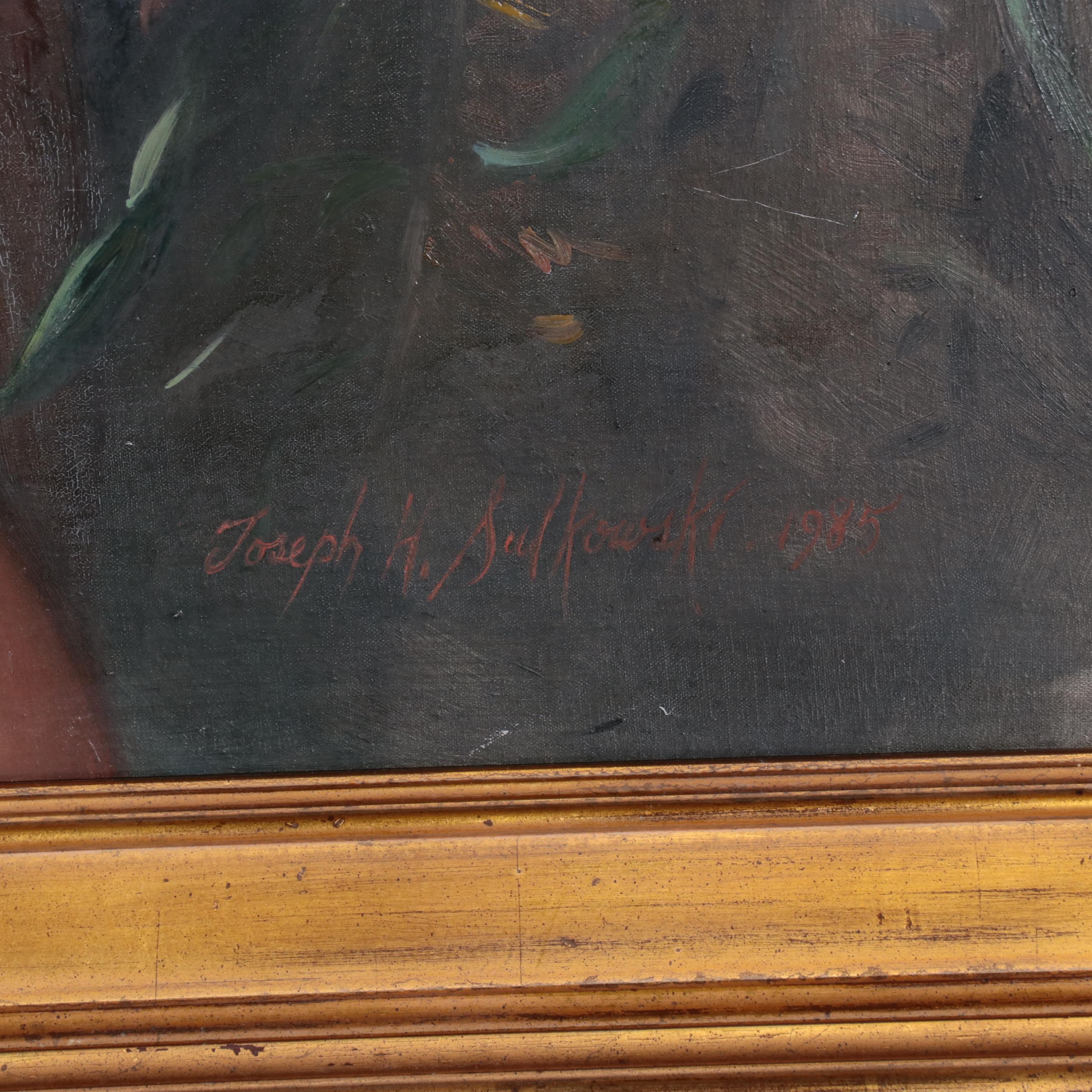 Joseph H. Sulkowski Portrait Oil Painting of Father and Daughter, 1985 ...