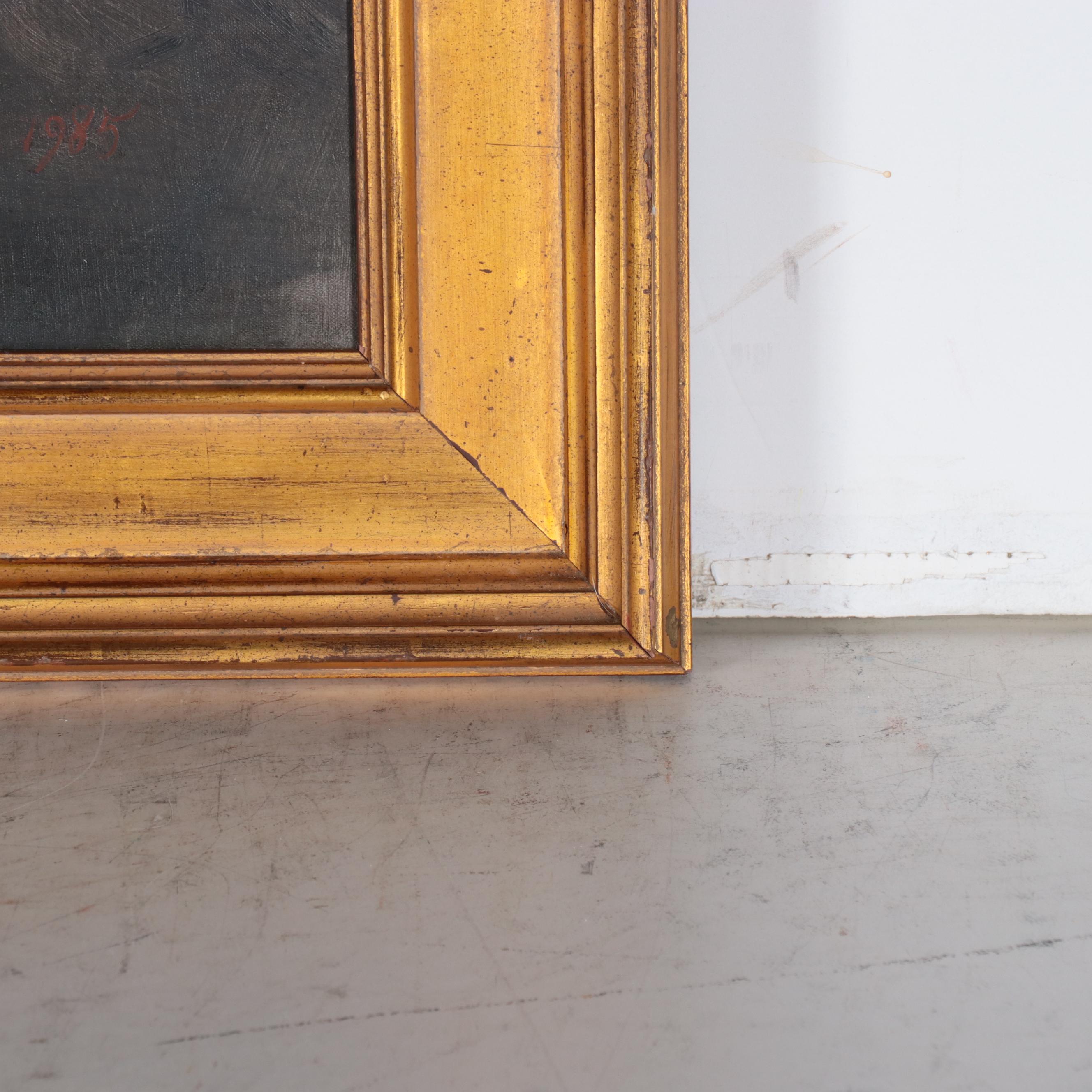 Joseph H. Sulkowski Portrait Oil Painting of Father and Daughter, 1985 ...