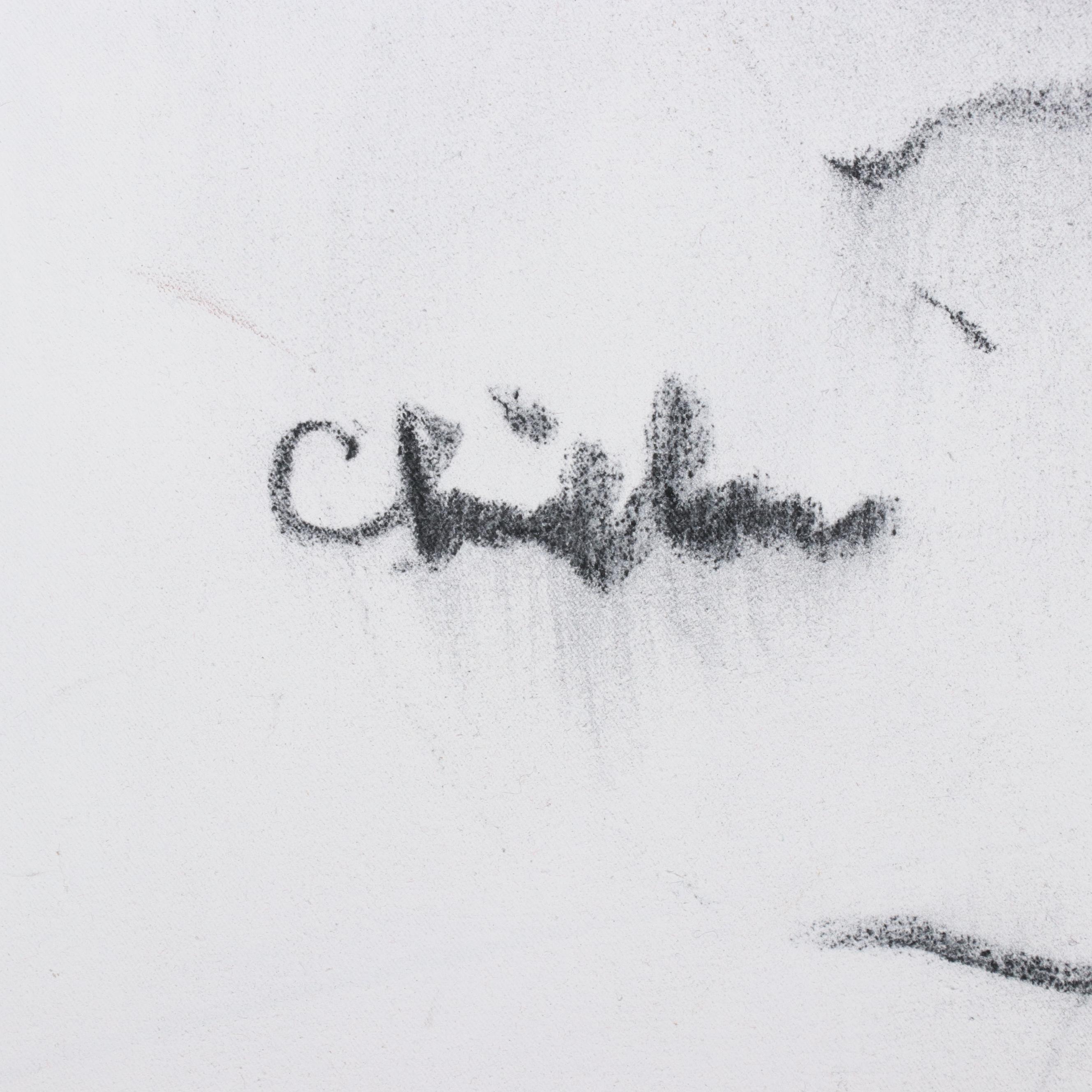Paul Chidlaw Abstract Charcoal Drawing "Impromptu Landscape," 1987 | EBTH