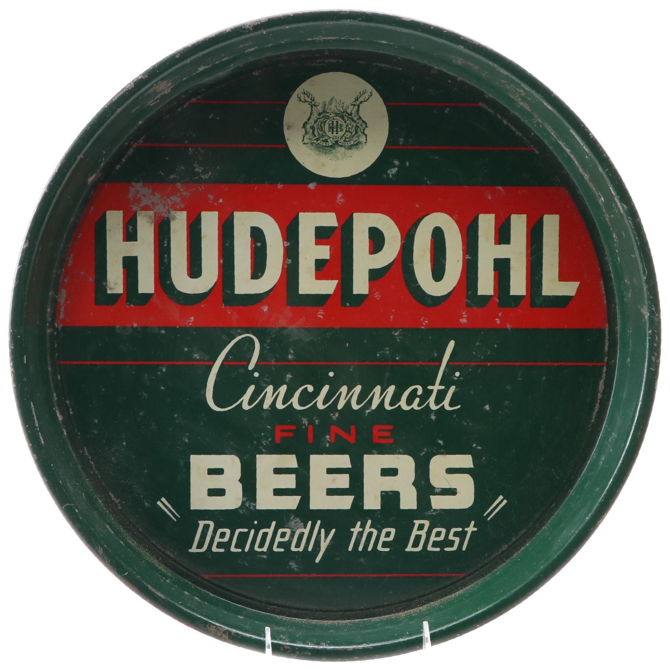 Hudepohl Brewing Co. Metal Beer Tray, Early to Mid-20th Century | EBTH
