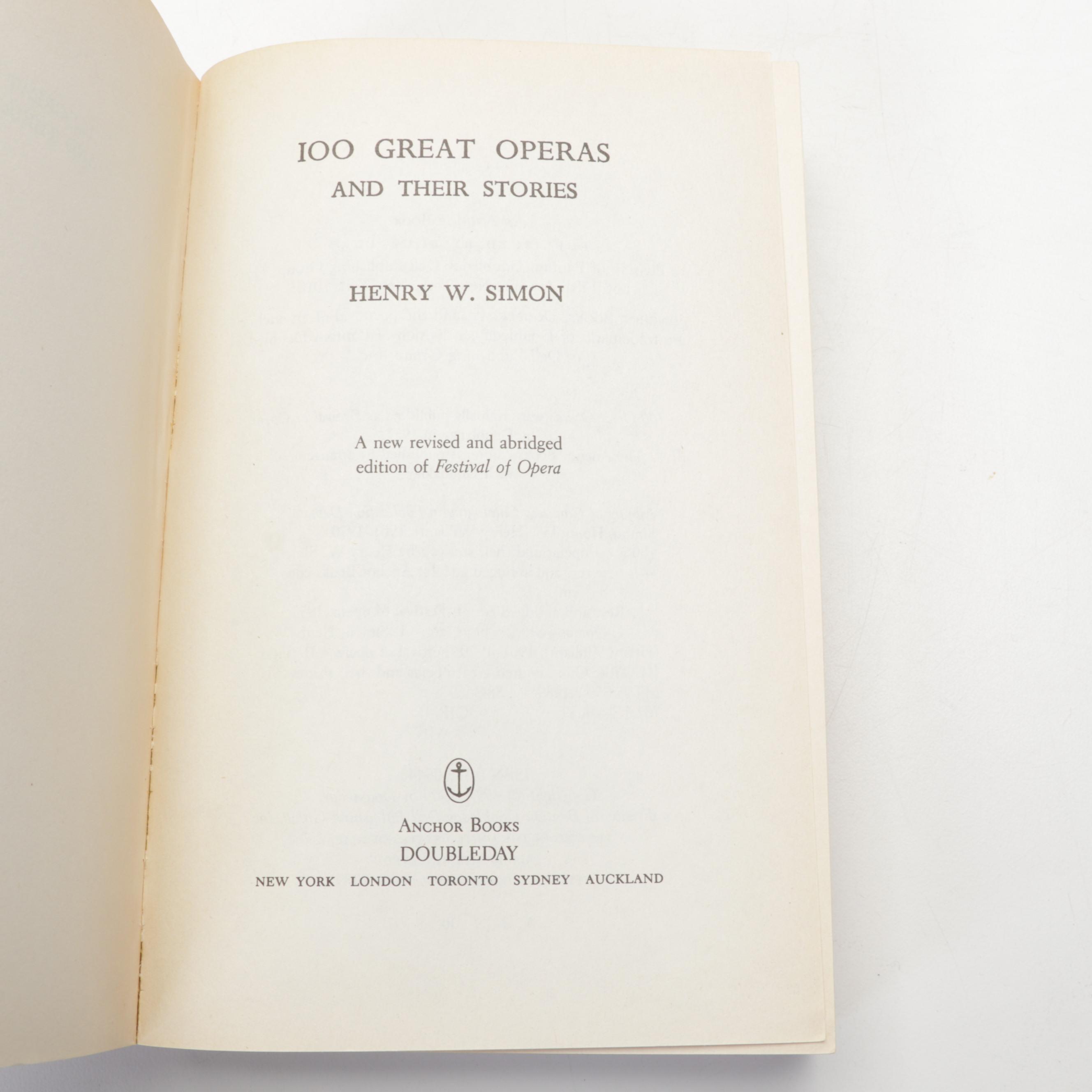 Classic Opera Scores and Librettos With Opera History and Reference ...