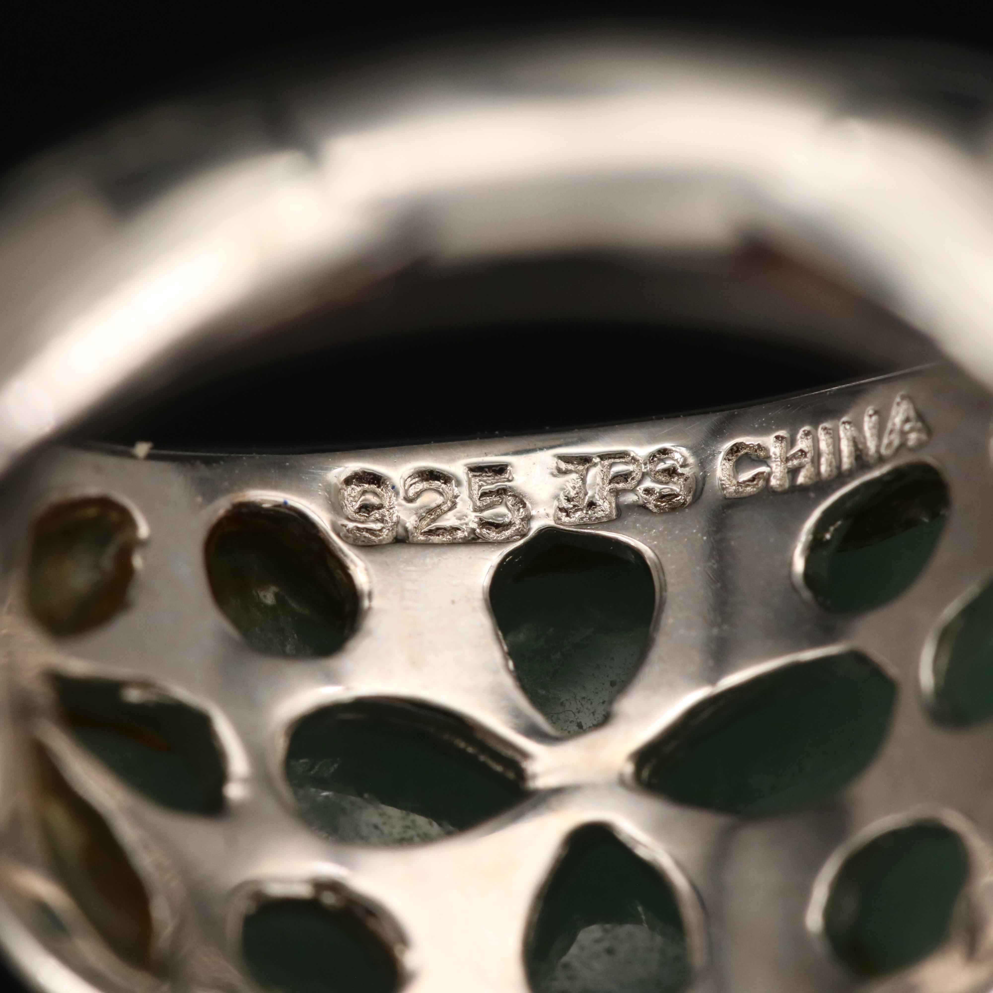 Sterling Jadeite Scrollwork Ring | EBTH