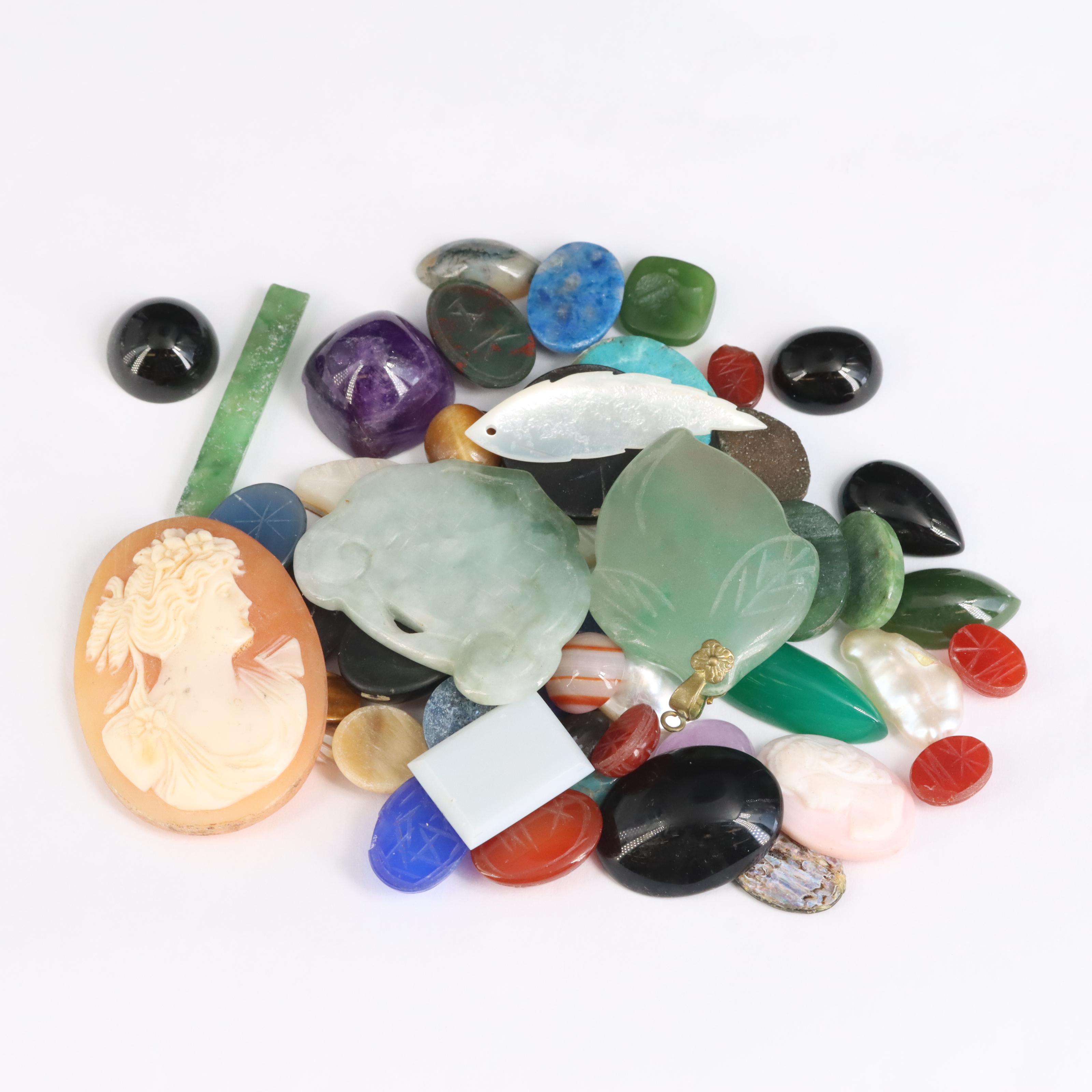 Loose Jadeite, Nephrite, Abalone and Additional Gemstones | EBTH