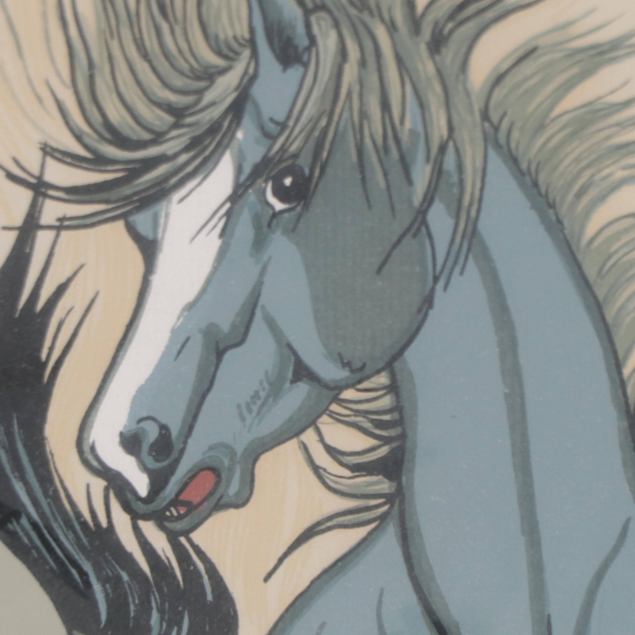 Serigraph After Frank Vigil of Wild Horses | EBTH