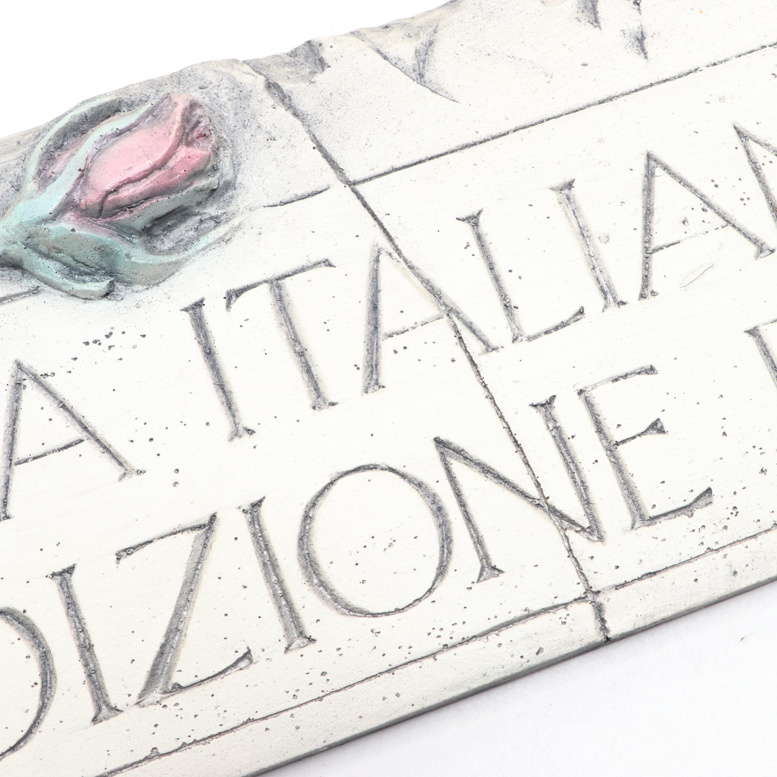 Al Pisano Hand Painted Cast Signs and Other Painted Glass Vases | EBTH