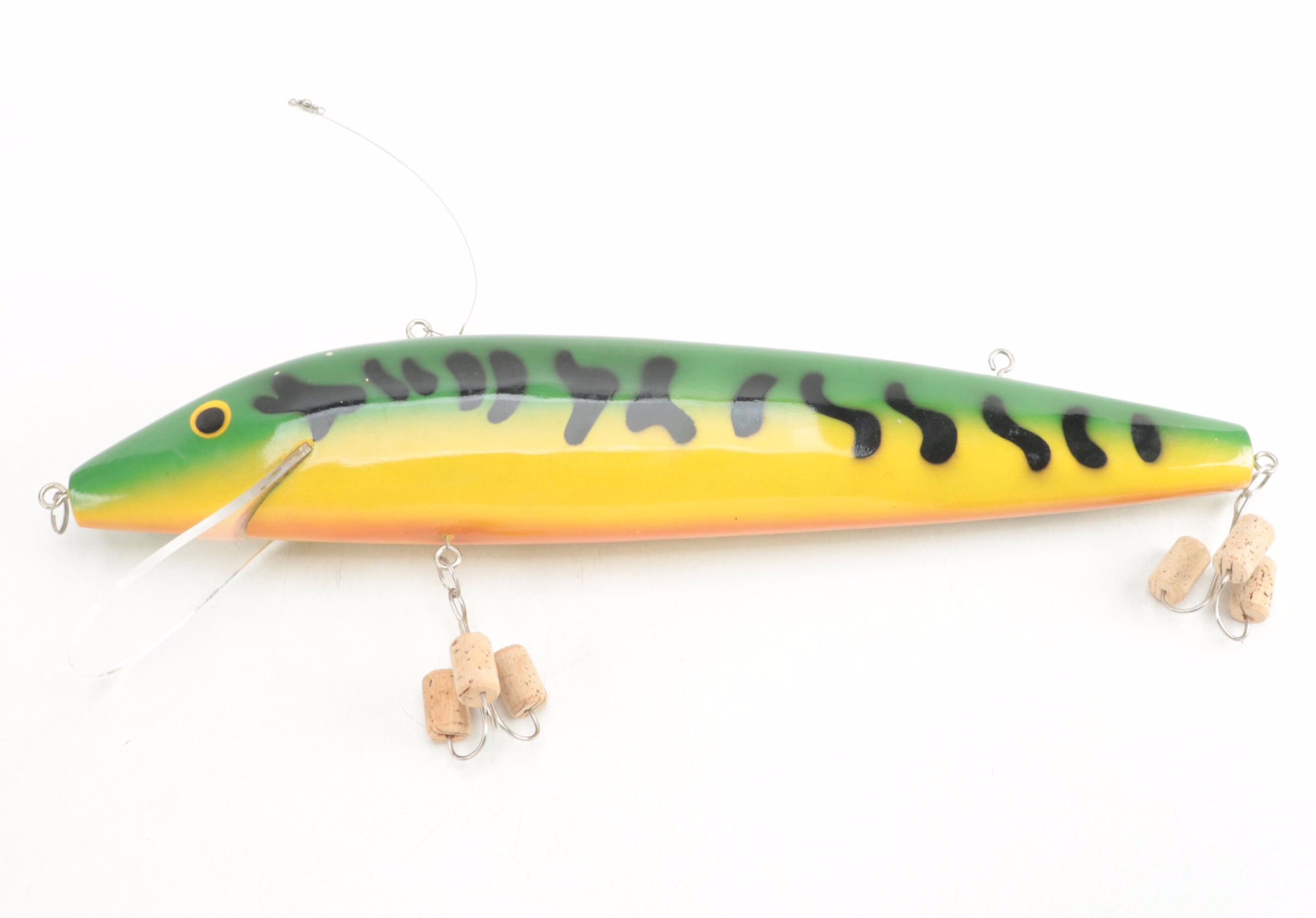 Hand-Painted Firetiger Fishing Lure Hanging Display | EBTH