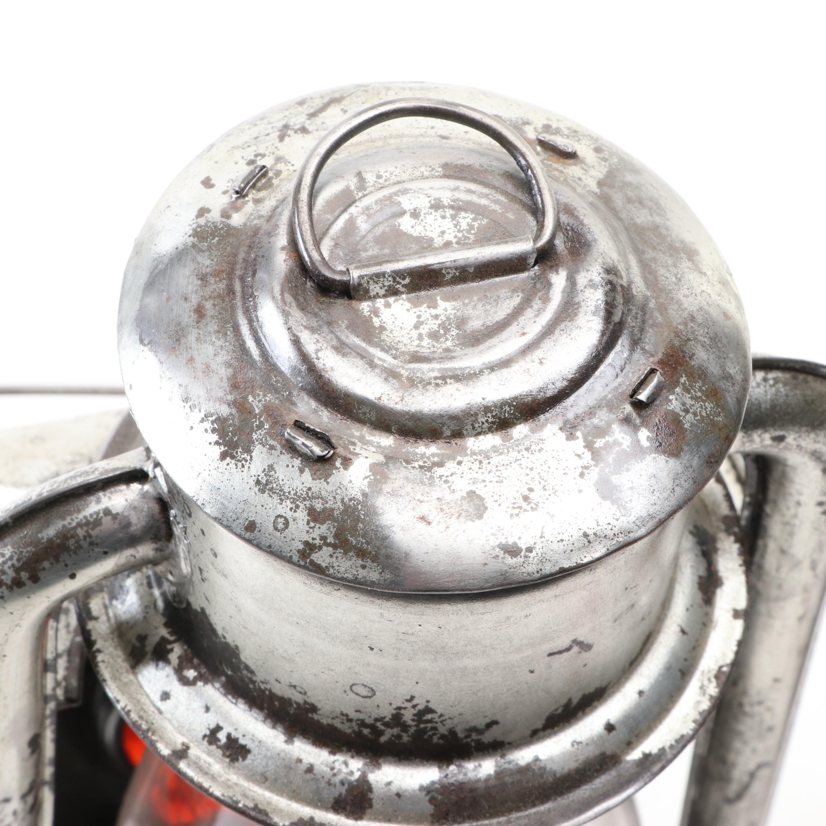 Rayo Pony No. 21 Cold Blast Railroad Lantern with Red Glass Hurricane ...