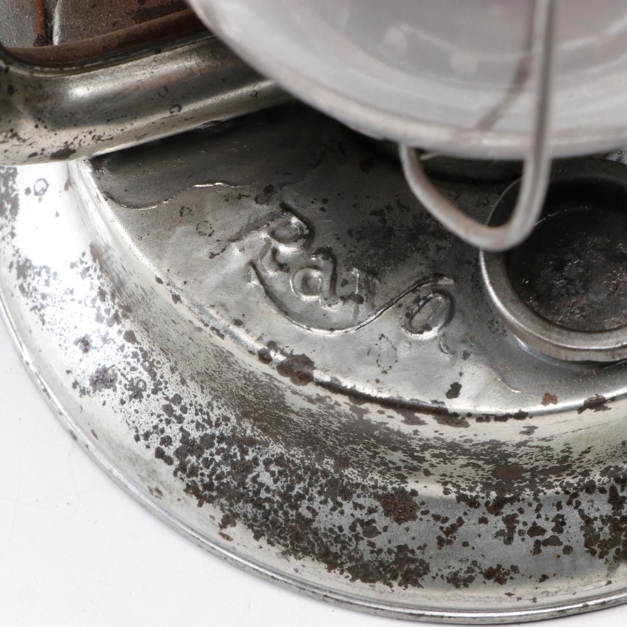 Rayo Pony No. 21 Cold Blast Railroad Lantern with Red Glass Hurricane ...