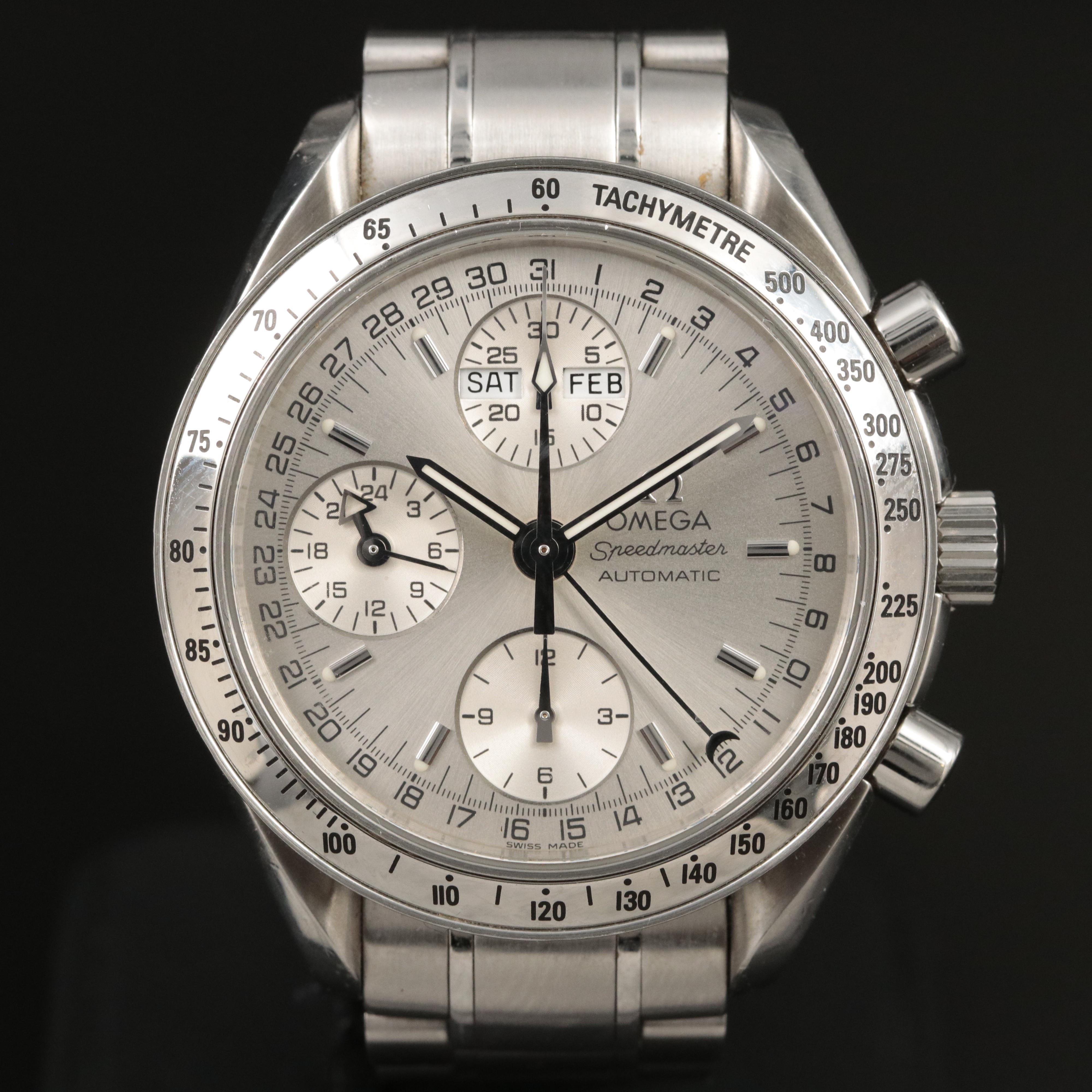 1998 Omega Speedmaster Automatic Triple Date Wristwatch | EBTH