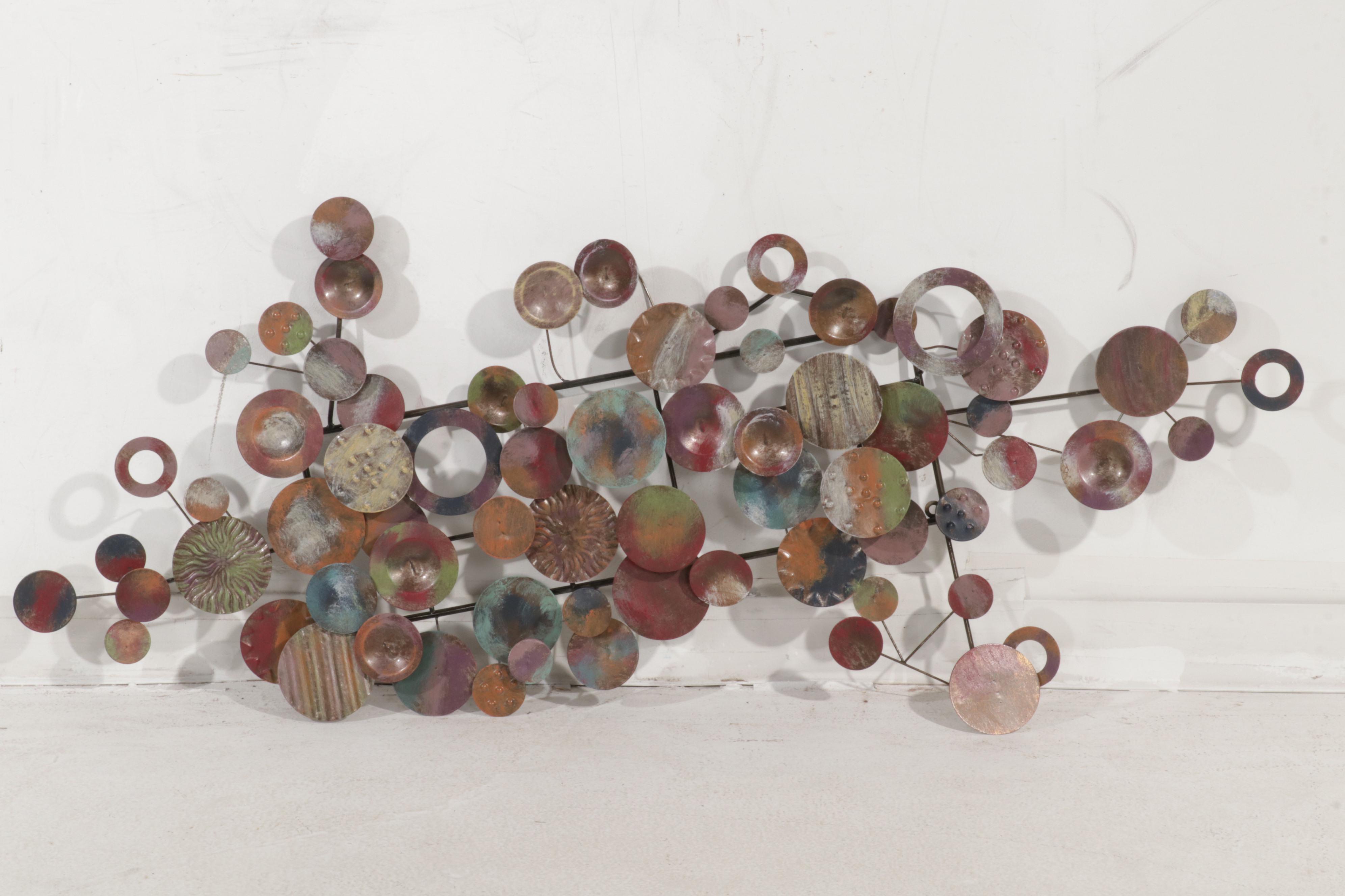 Abstract Hand-Painted Metal Hanging Sculpture, 21st Century | EBTH