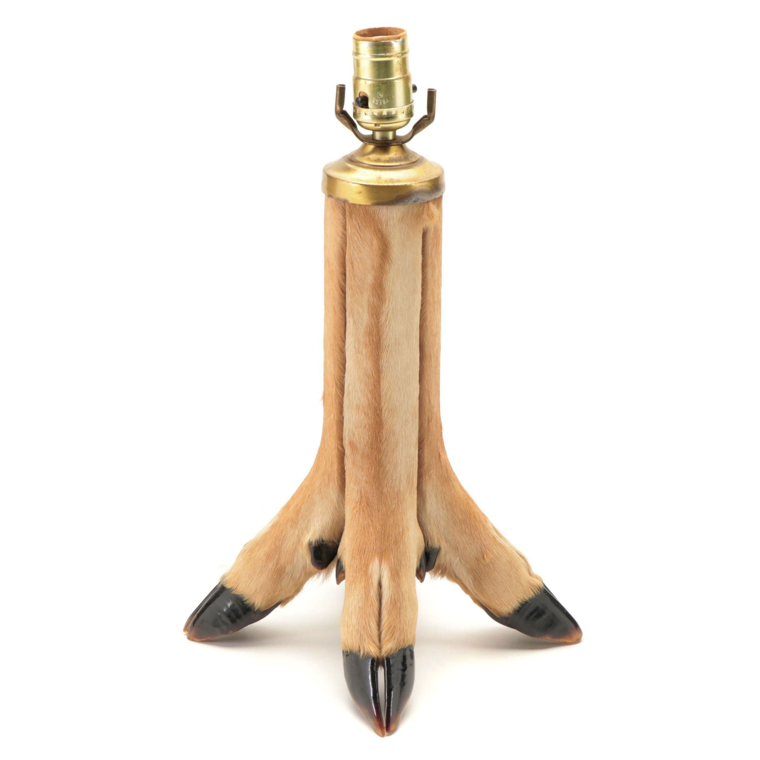 Taxidermy Deer Hoof Table Lamp | EBTH