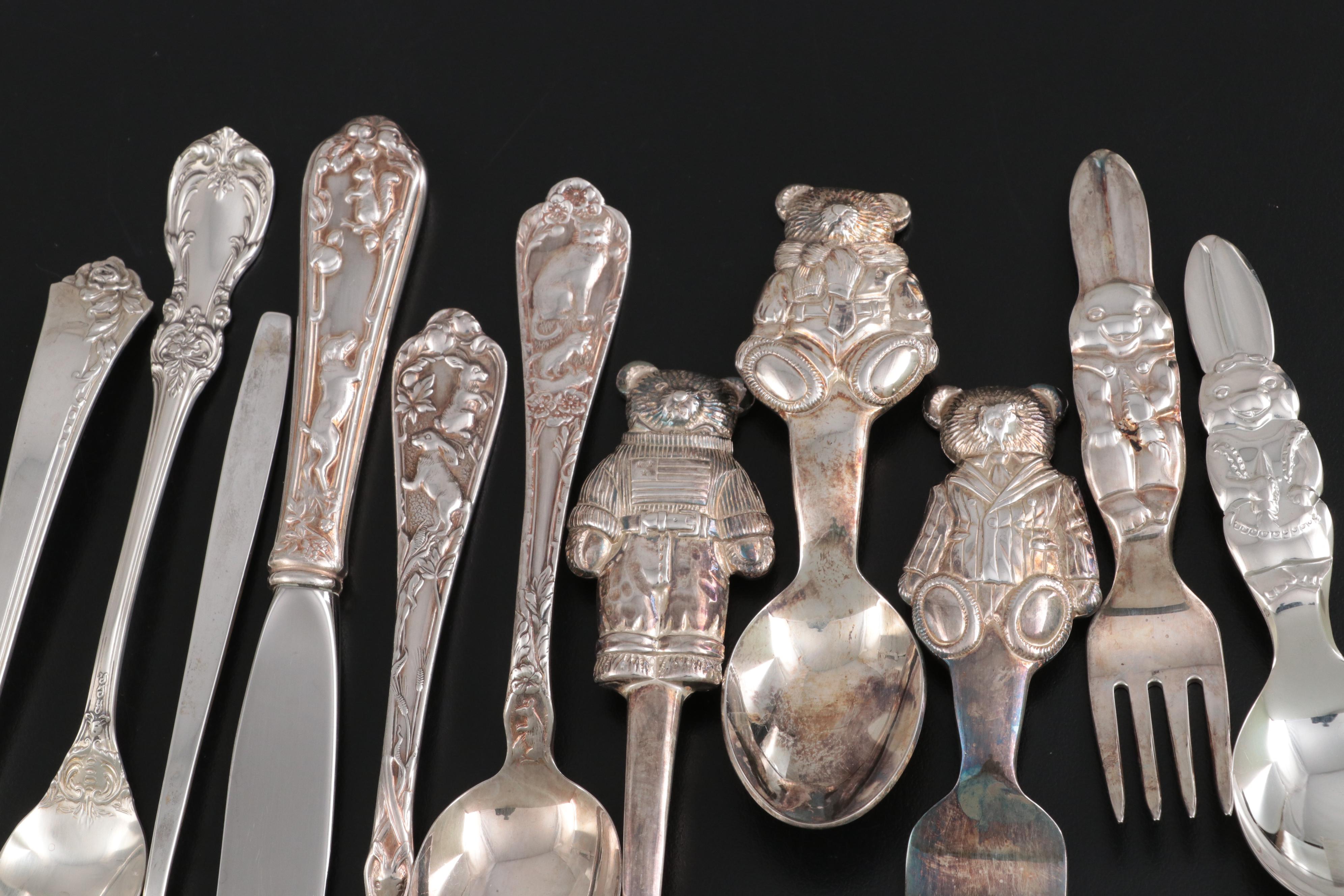 Alvin "Chateau Rose" Sterling Silver Flatware with Other Silver ...