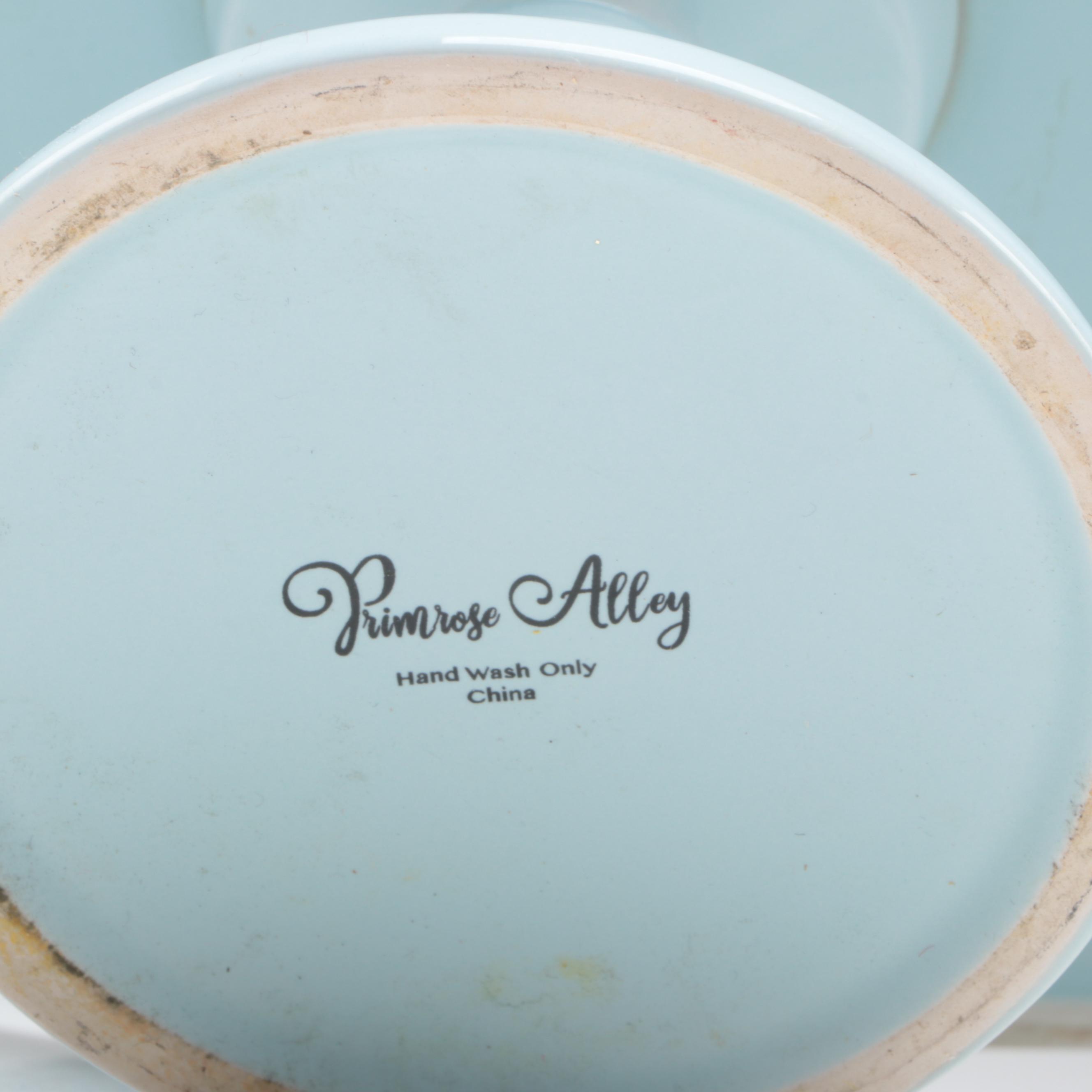 Primrose Alley Ceramic Cake Stand, Glass Dome and Fostoria "Coronet ...