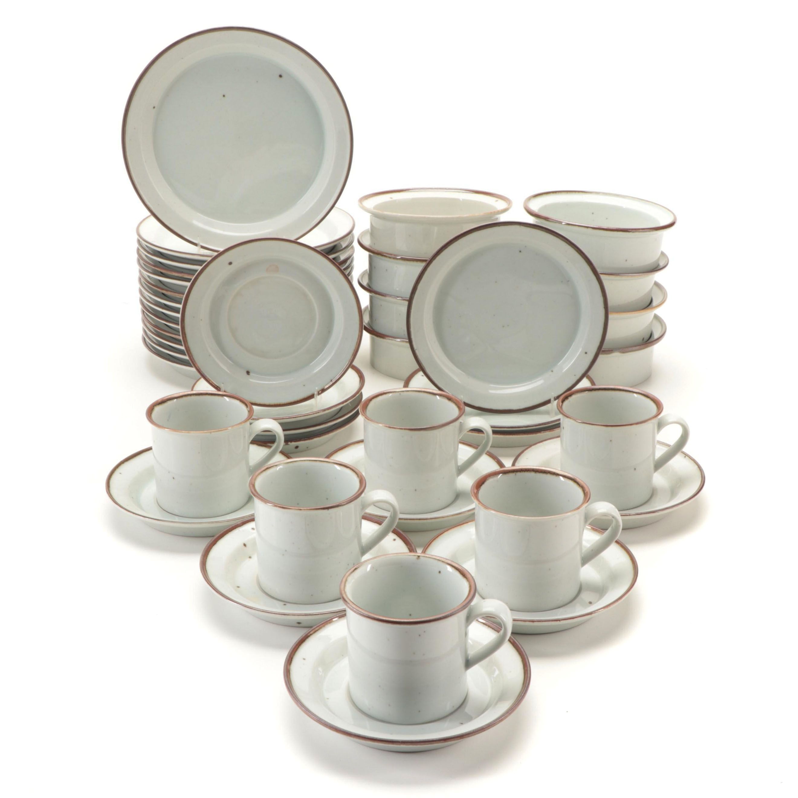 Niels Refsgaard for Dansk "Brown Mist" Stoneware Dinnerware, Mid-Late ...