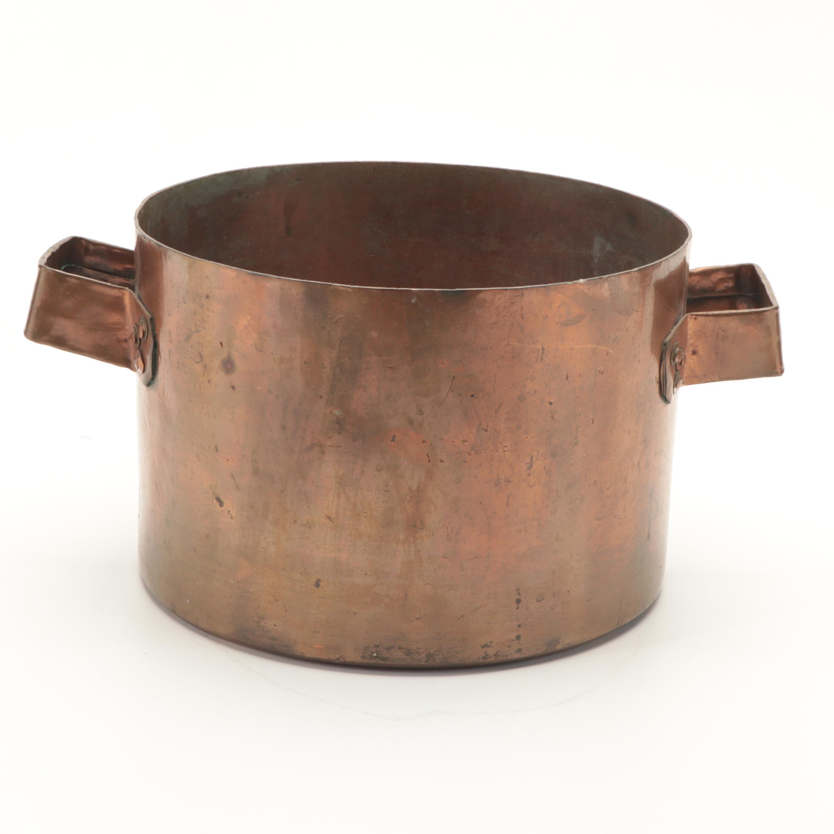 Bramhall, Deane & Co. Dovetailed Copper Handled Pot, Late 19th Century | EBTH