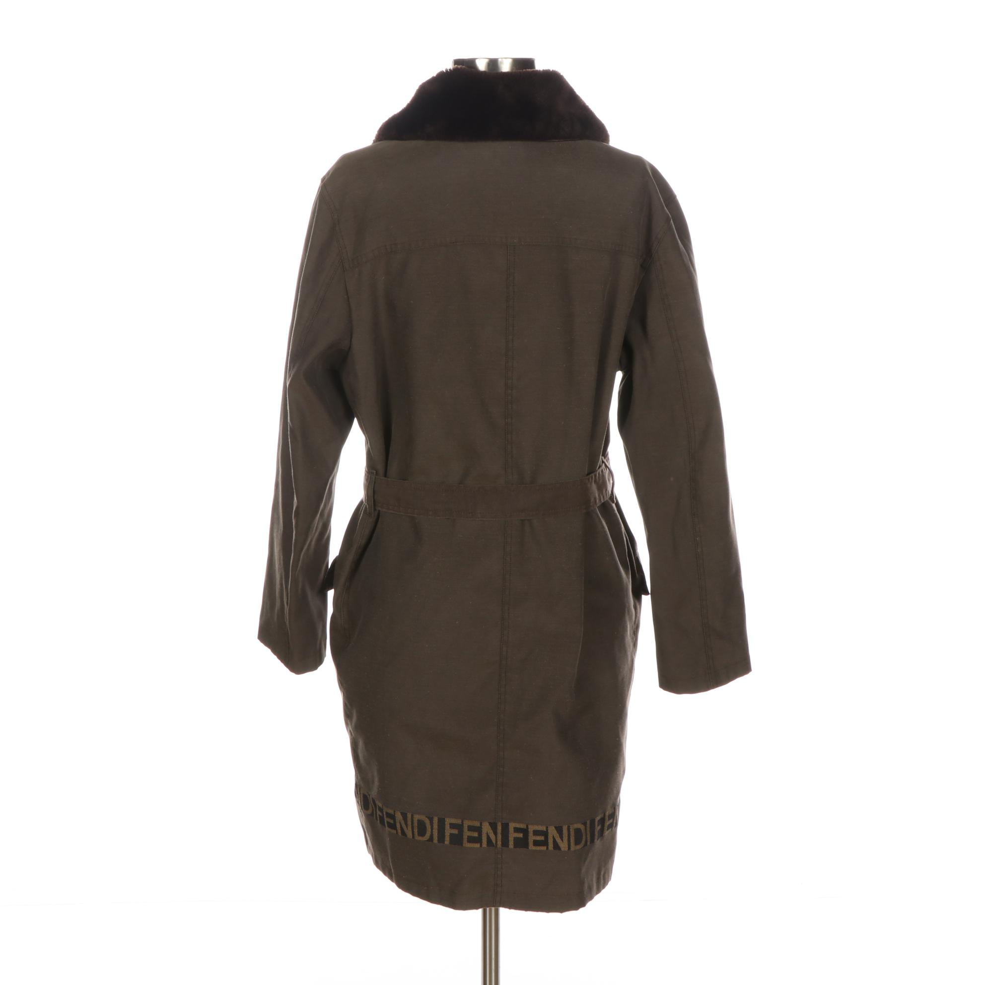 Fendi Reversible Overcoat in Canvas and Nylon | EBTH