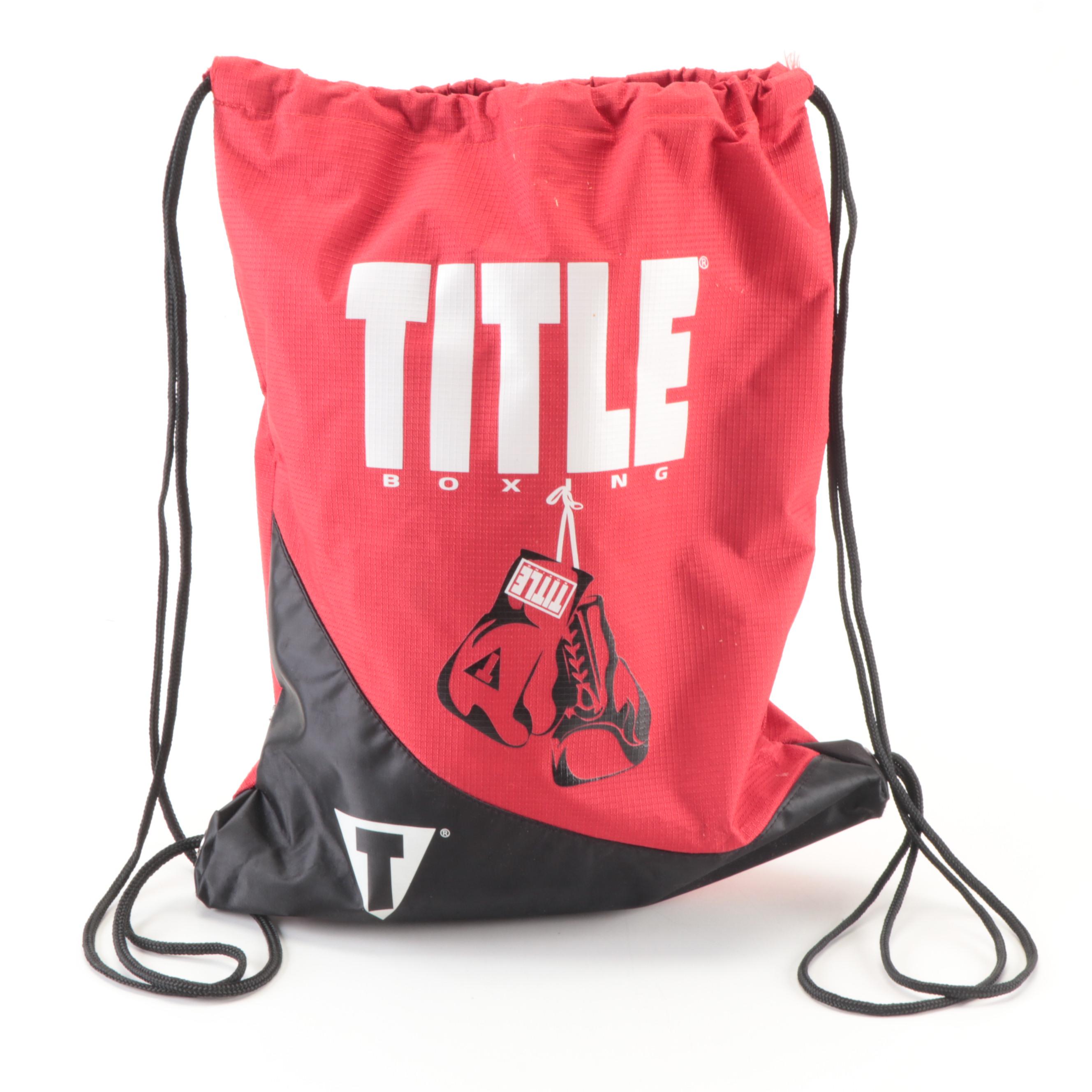 Title Gel Lined Boxing Gloves with String Backpack | EBTH