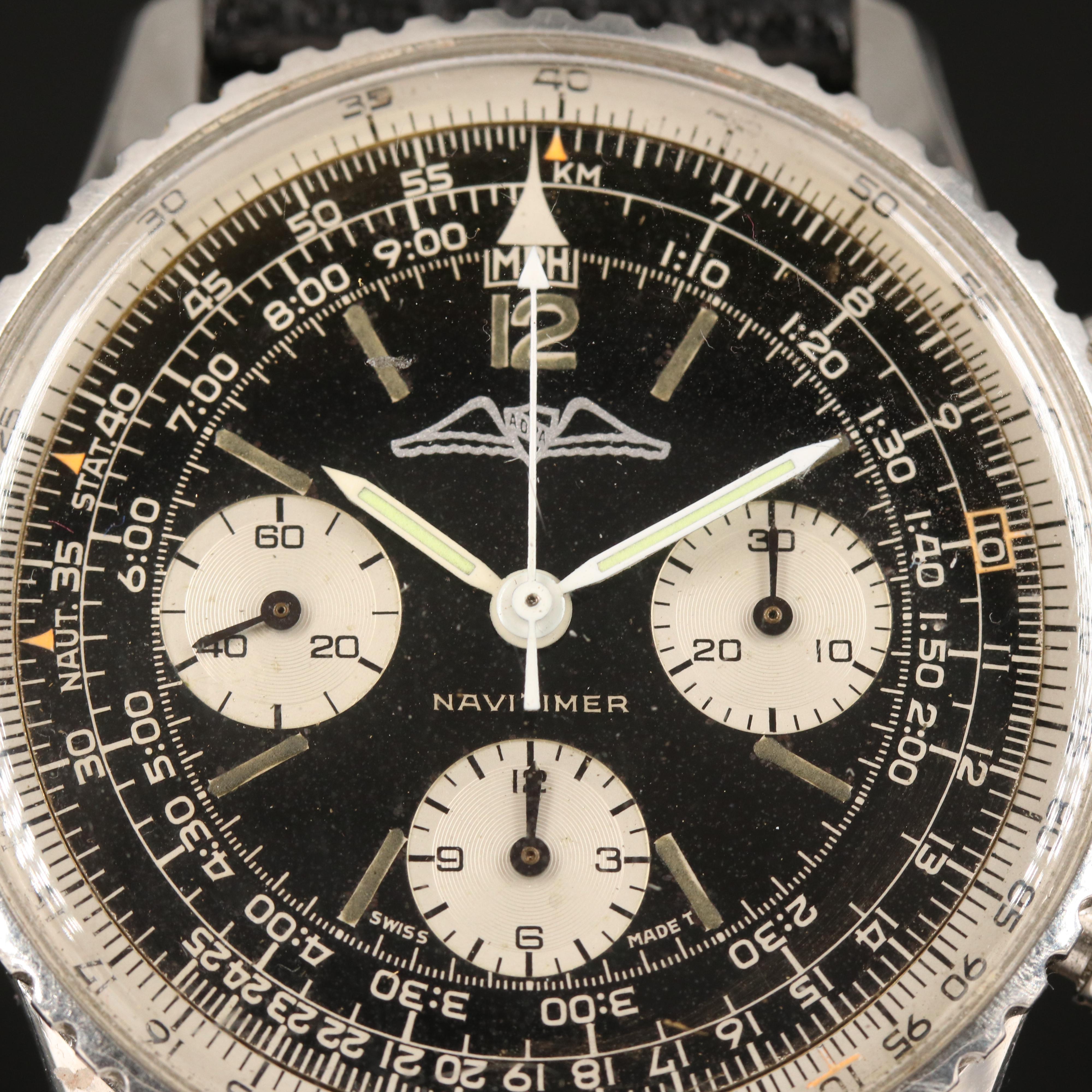 Vintage Breitling Navitimer Aopa Manual Wind Wristwatch | EBTH