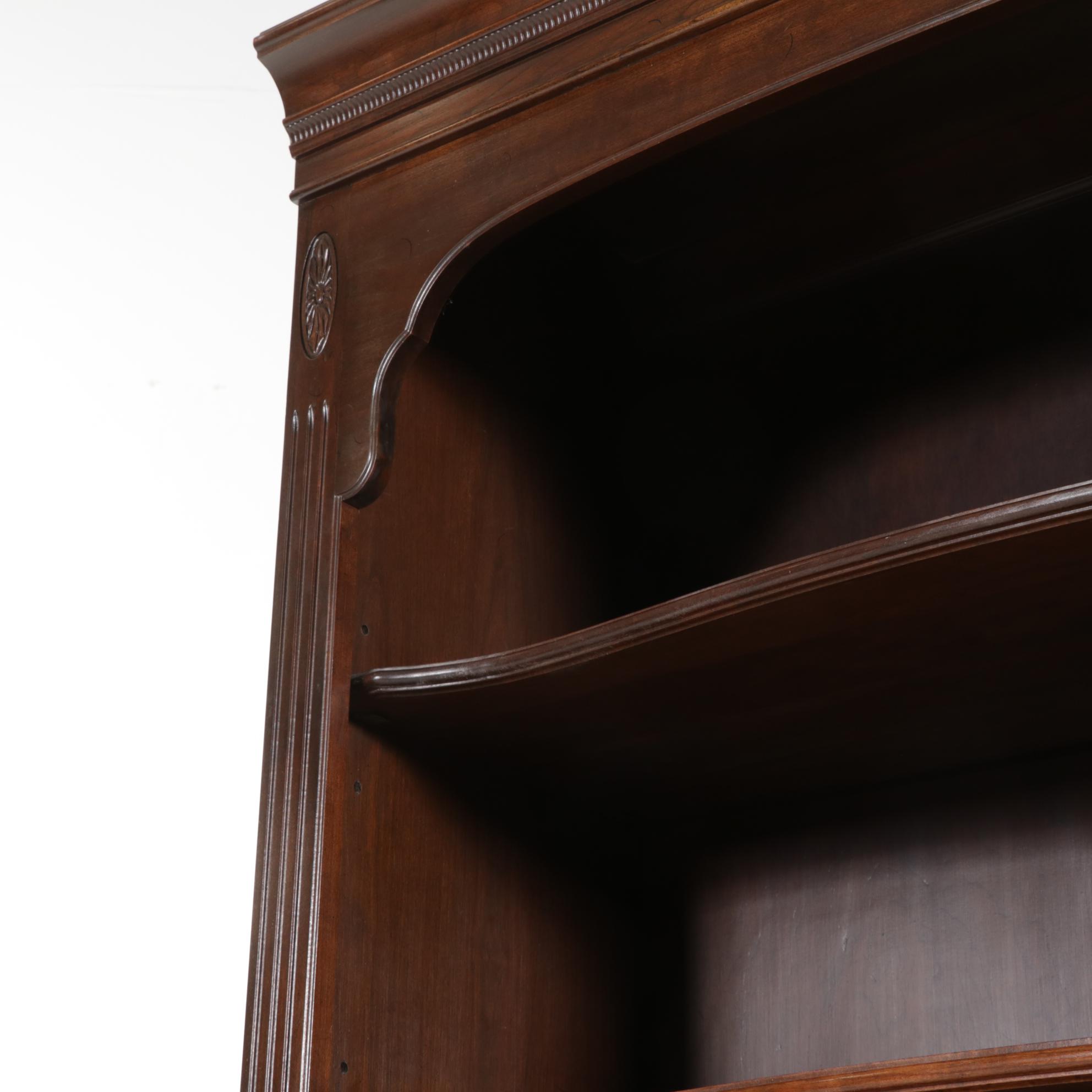 Ethan Allen "Georgian Court" Neoclassical Style Cherry Bookcase, 1970s ...