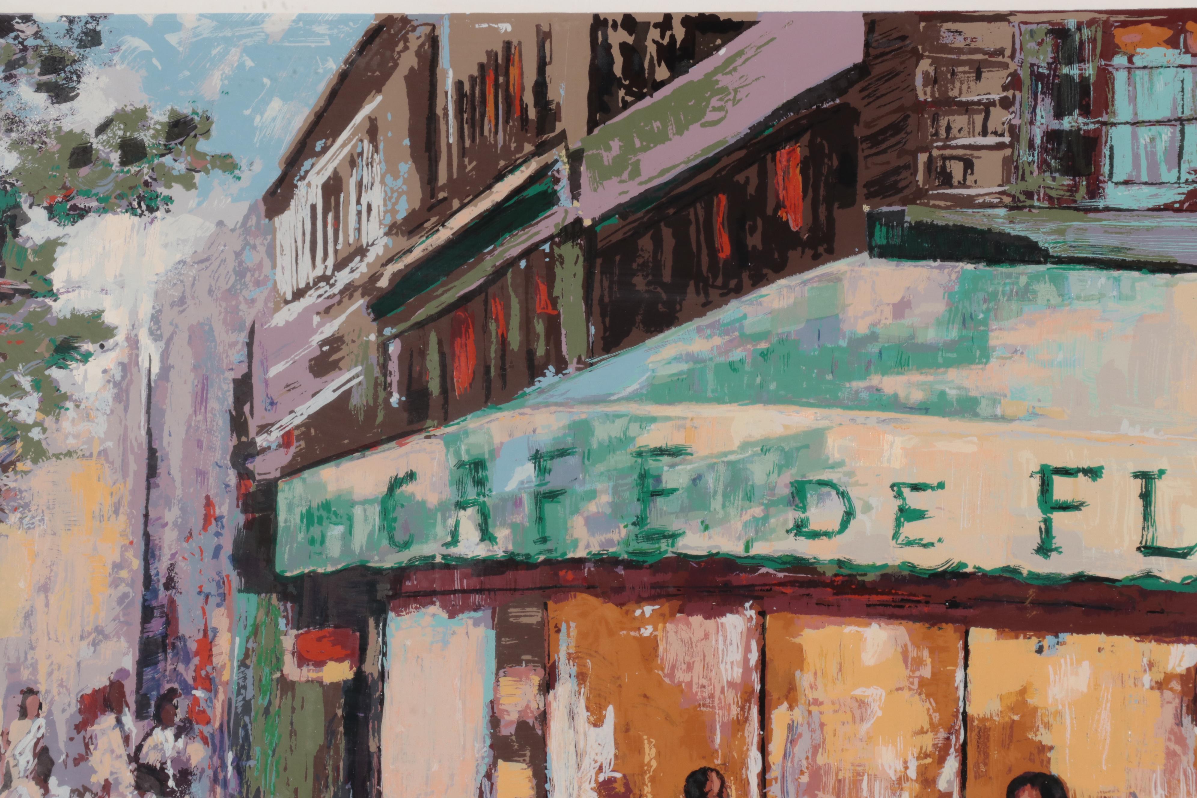 Mark King Serigraph "Cafe De Flore" | EBTH