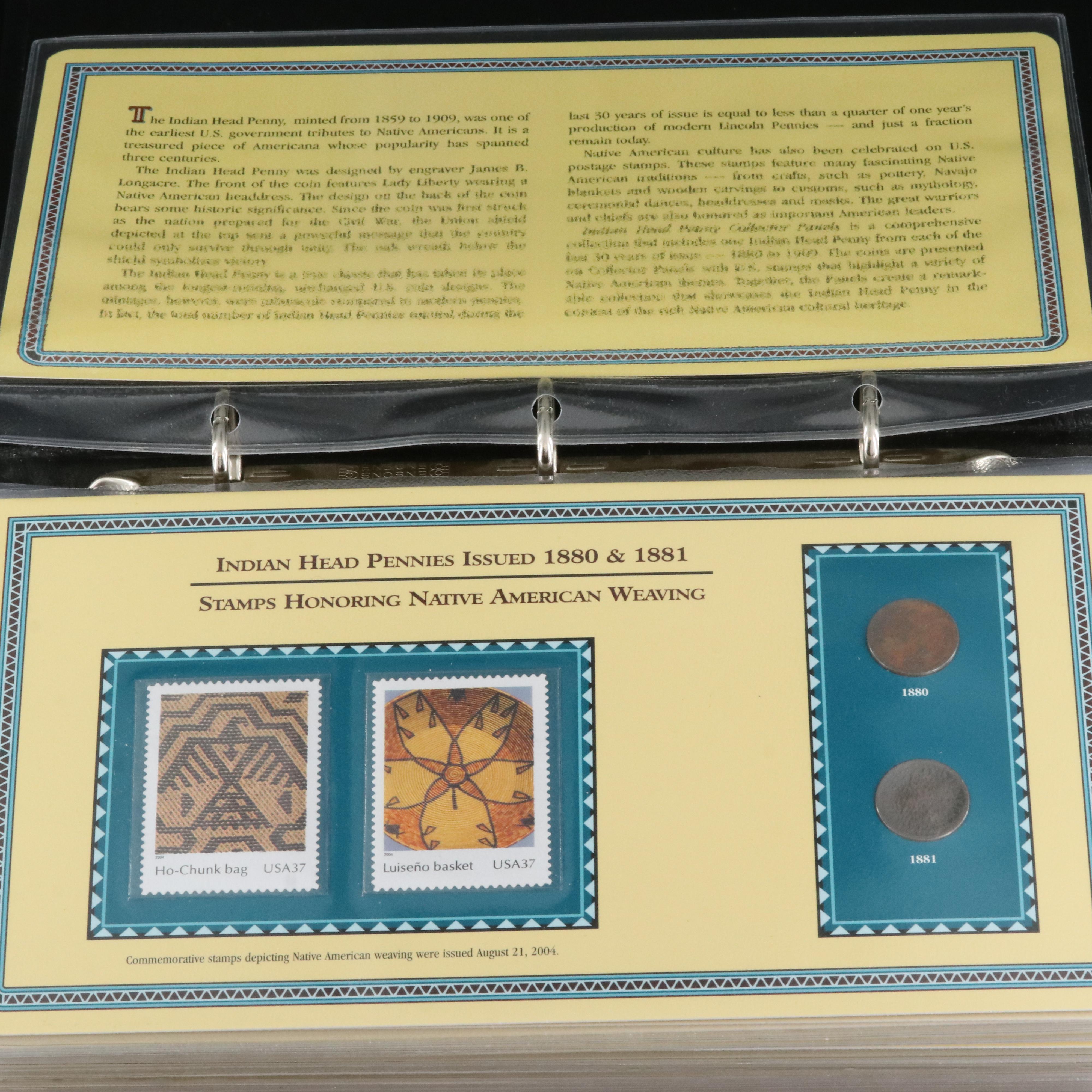 Collection of Thirty Indian Cents 1880-1909 with U.S. Native American ...