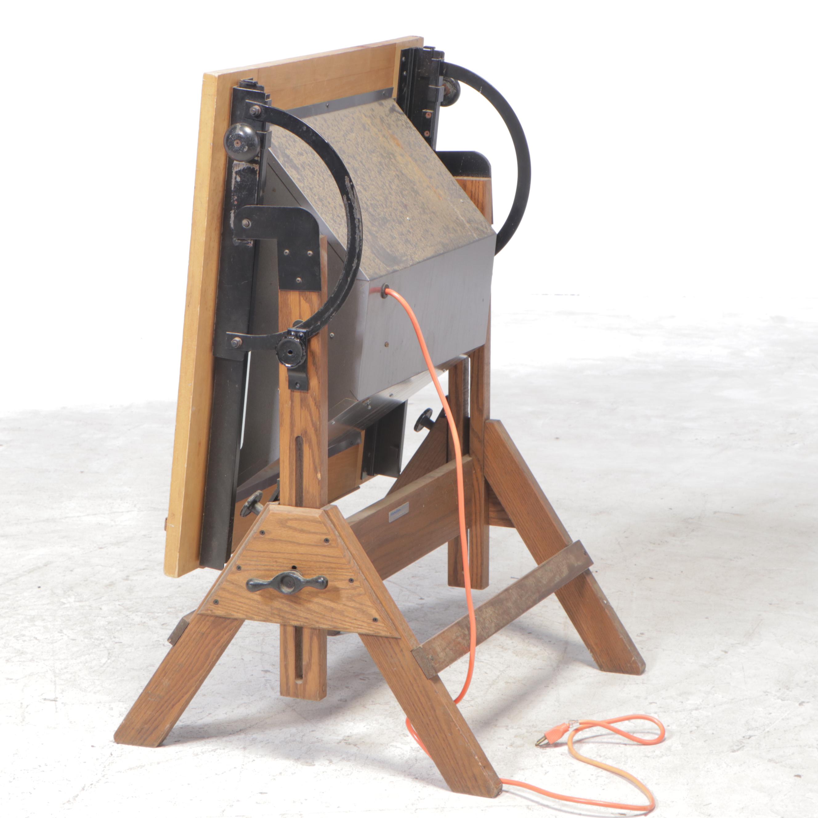 Hamilton Mfg. Company Vintage Lighted Drafting Table | EBTH