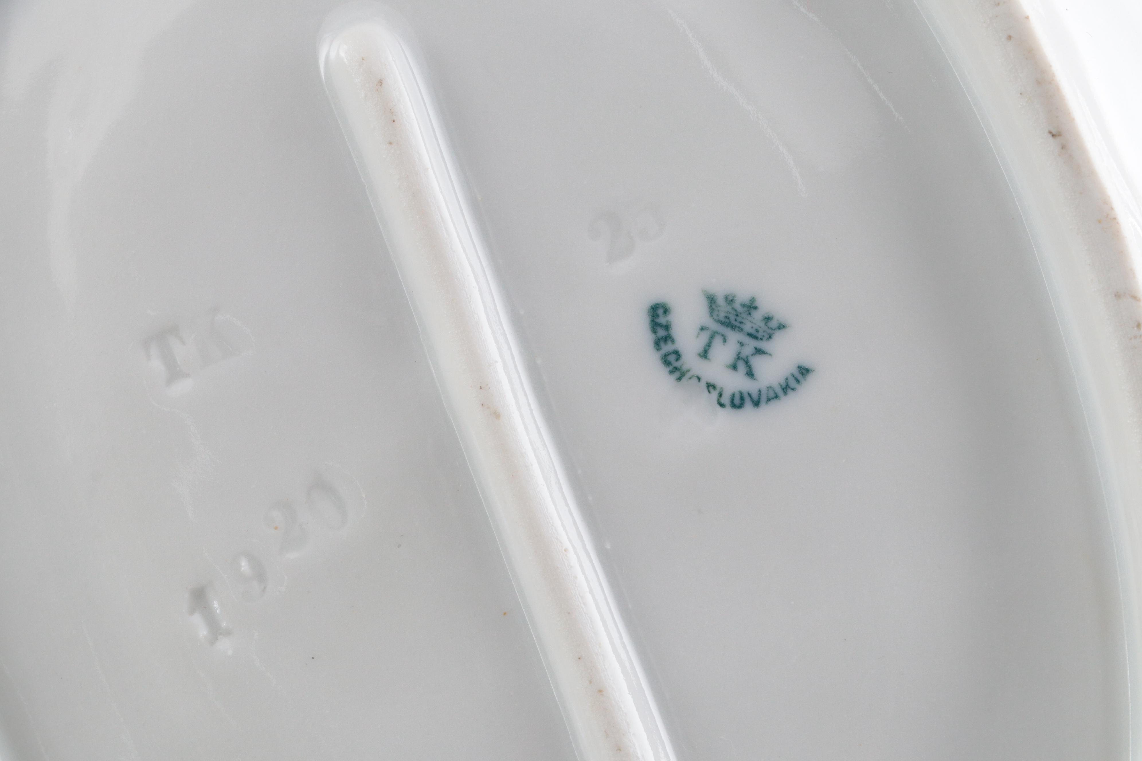 Paul A. Straub Austrian Pink Rose Band Porcelain Dinnerware and ...