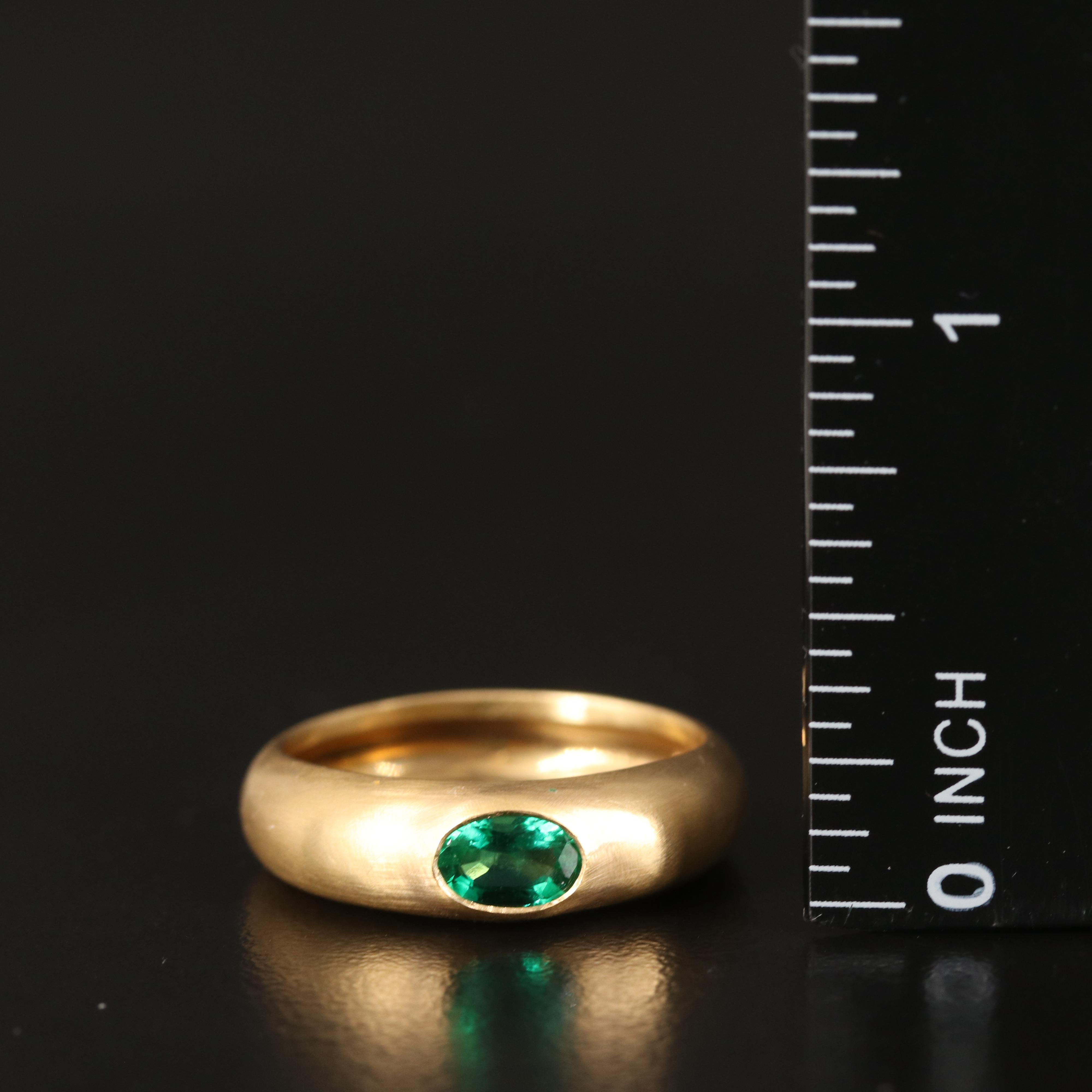 18K Emerald Solitaire Ring | EBTH
