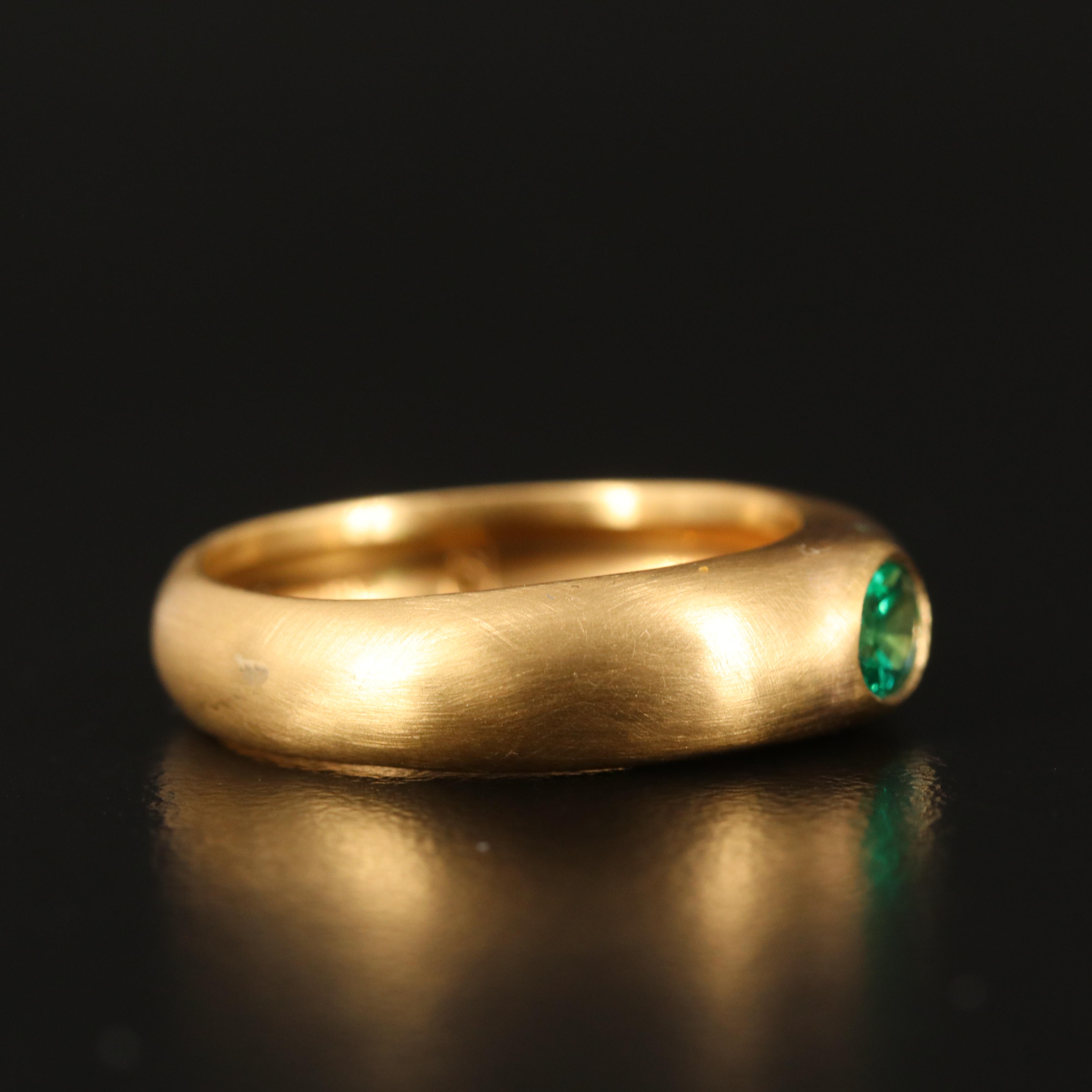 18K Emerald Solitaire Ring | EBTH