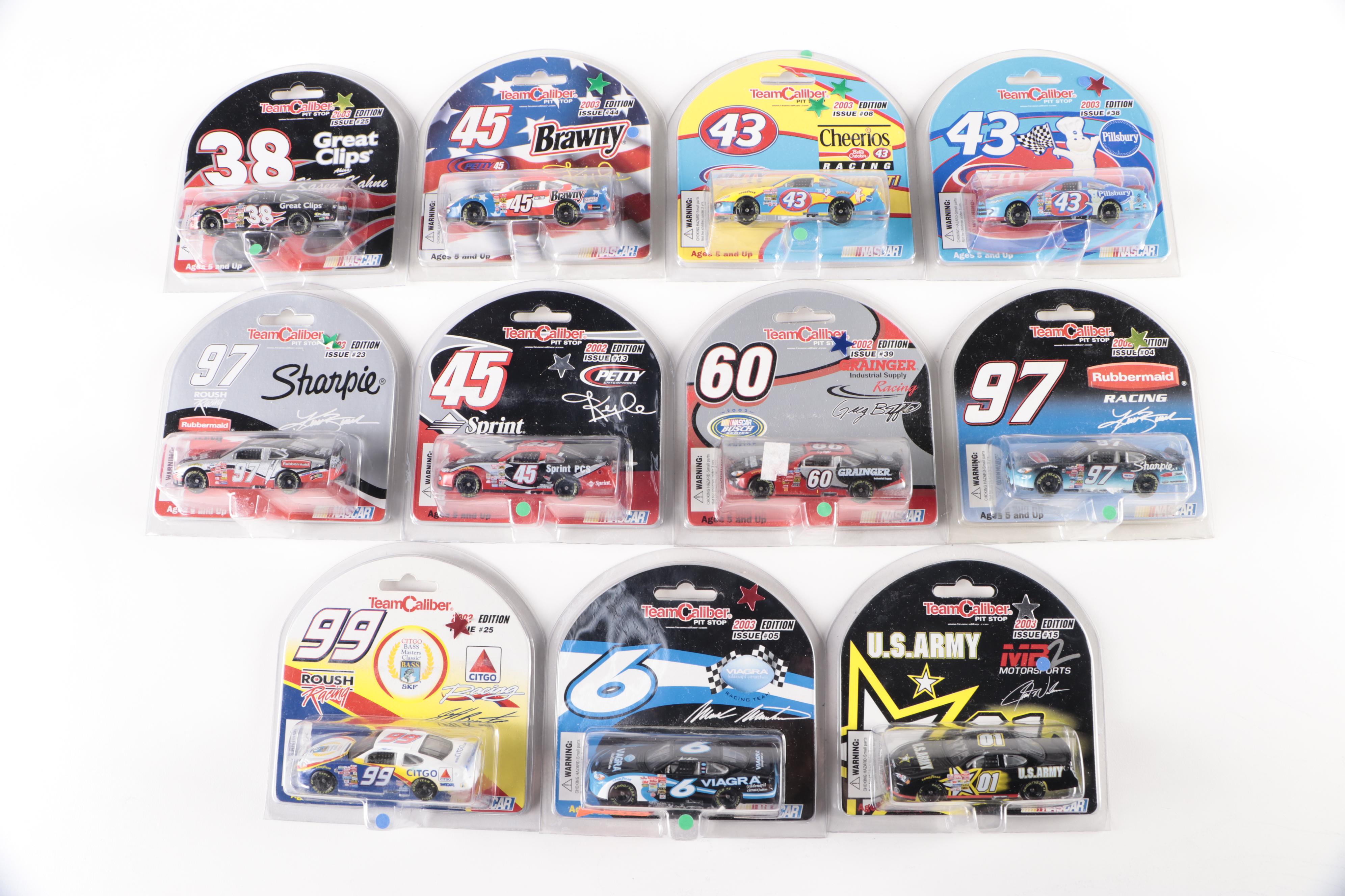 Team Caliber Pit Stop Diecast NASCAR Stock Cars with Signed Ryan Newman ...