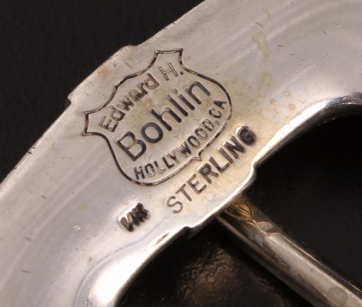 Edward H. Bohlin Sterling Silver with 14k Gold Accents Belt Buckle Set ...