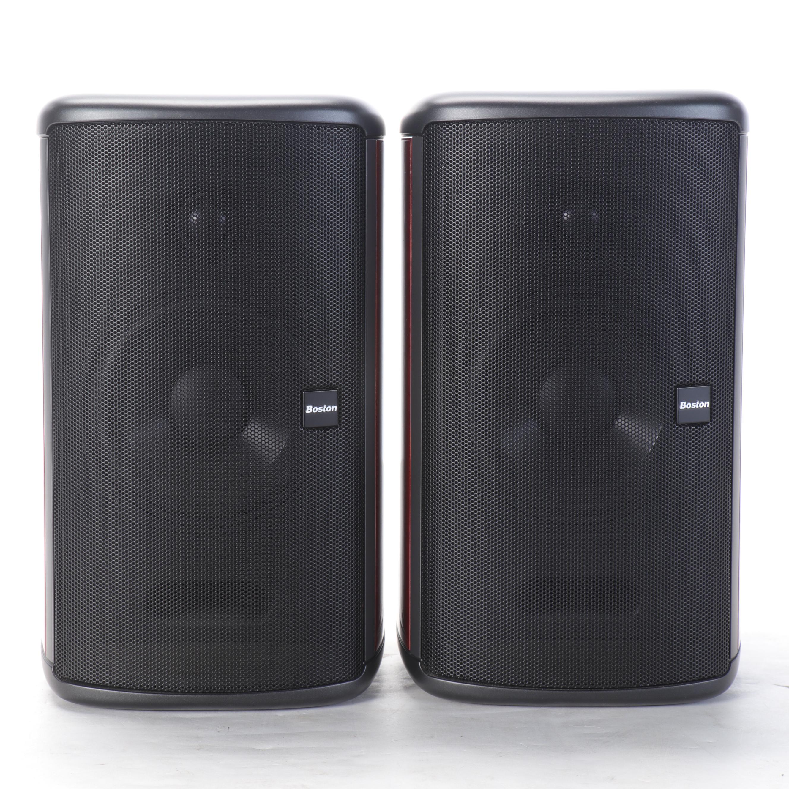 Boston Acoustics E60 Cherry Veneer Panel Bookshelf Speakers | EBTH