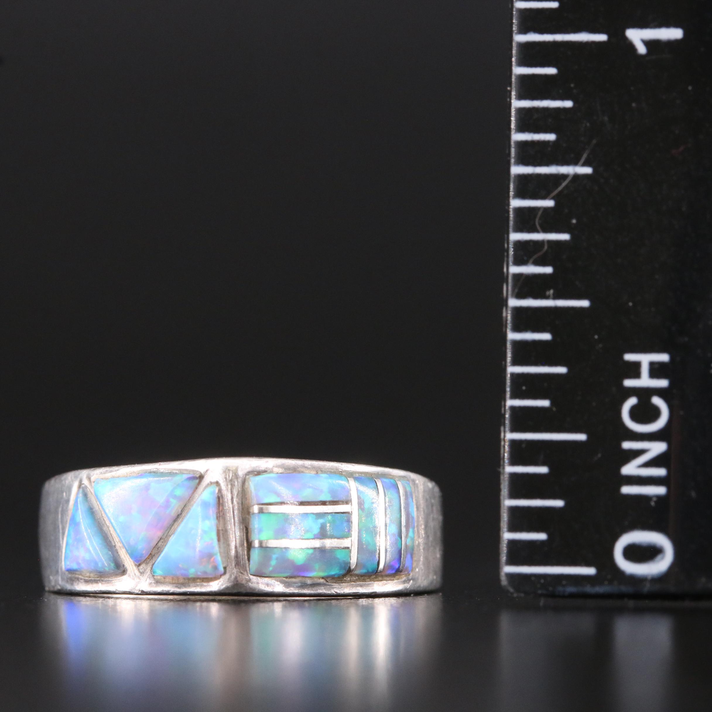 Sterling Silver Opal Inlay Ring | EBTH