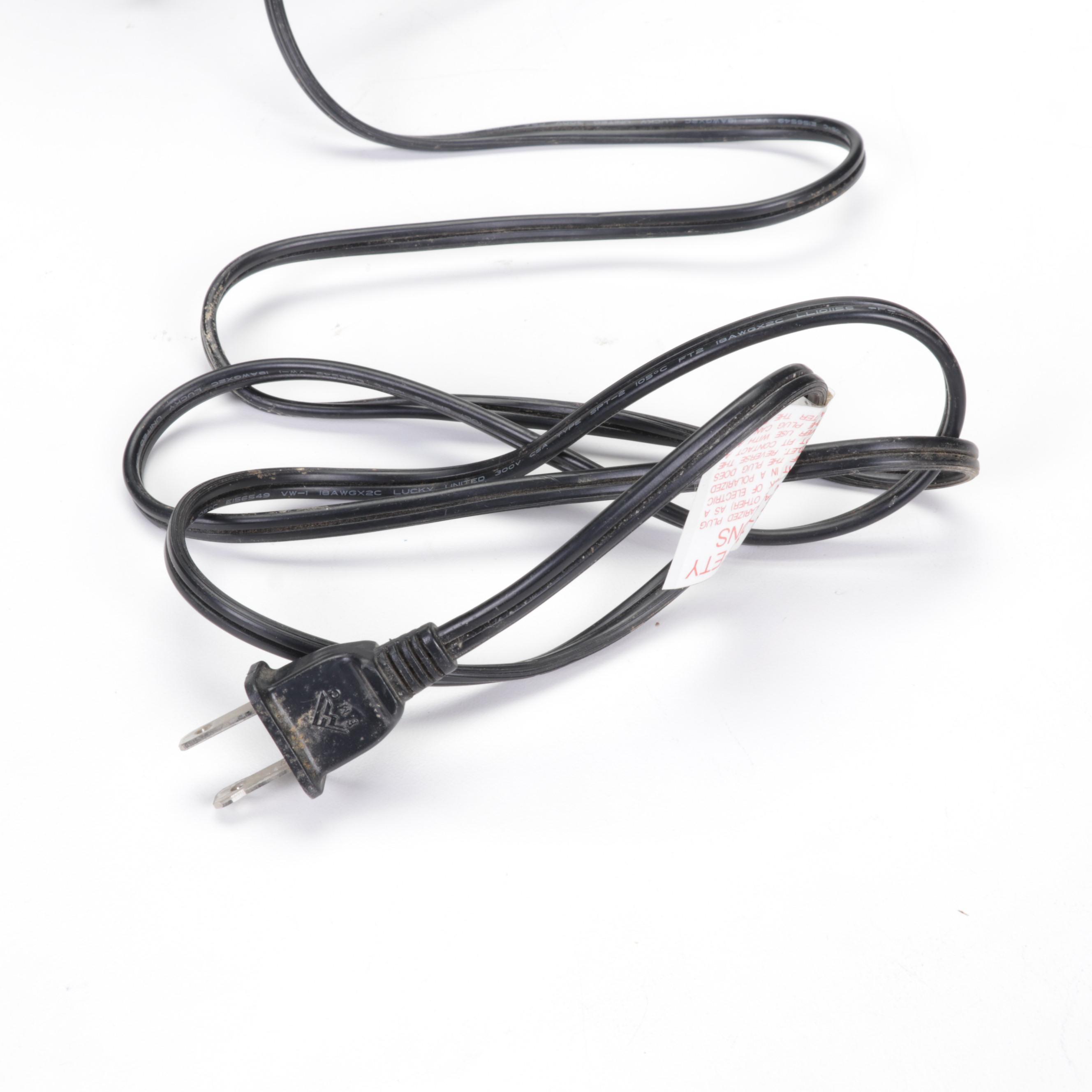 Pair of Dragonfly Slag Glass Tabletop Night Lights | EBTH