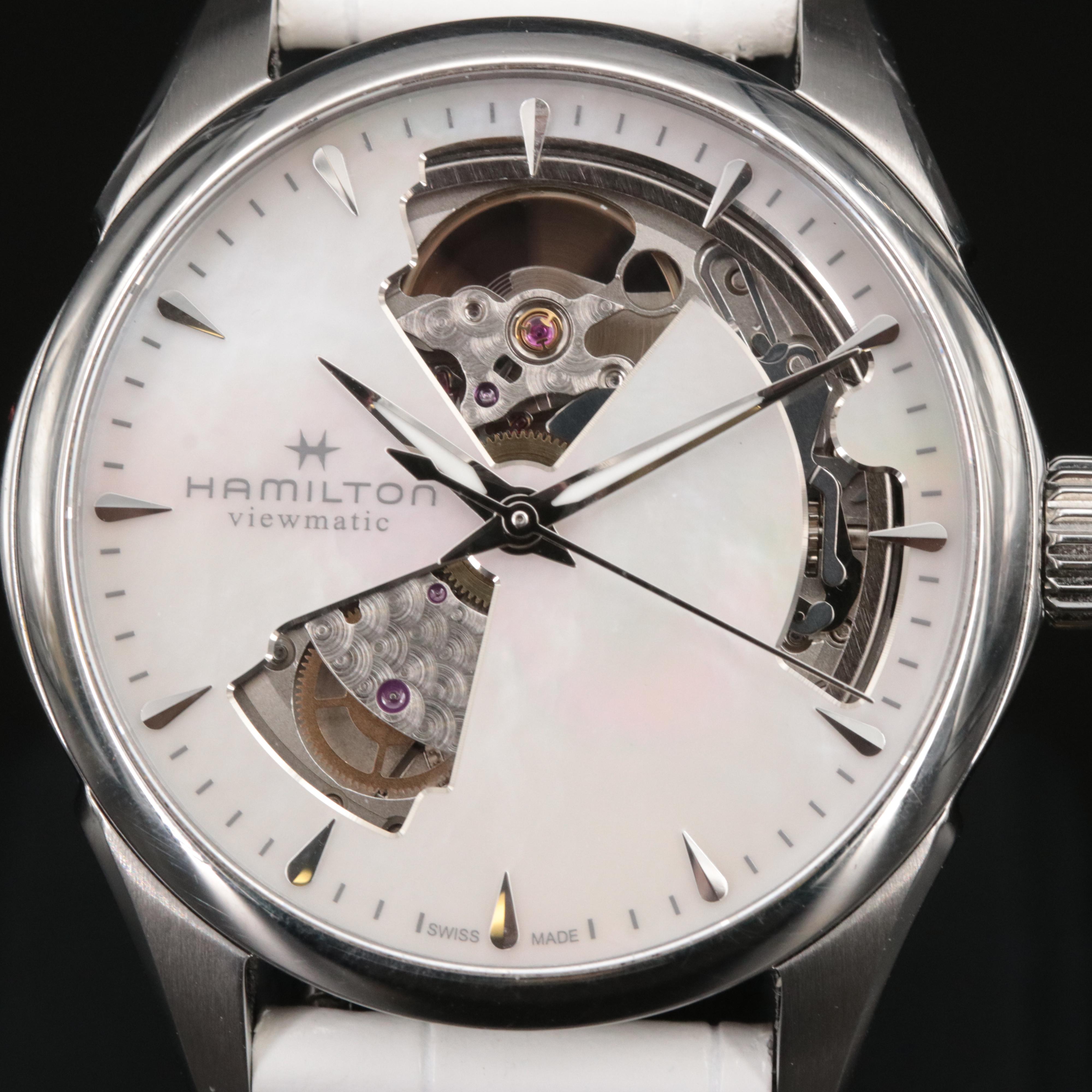 Hamilton Viewmatic Mother-of-Pearl Open Heart Dial Wristwatch | EBTH