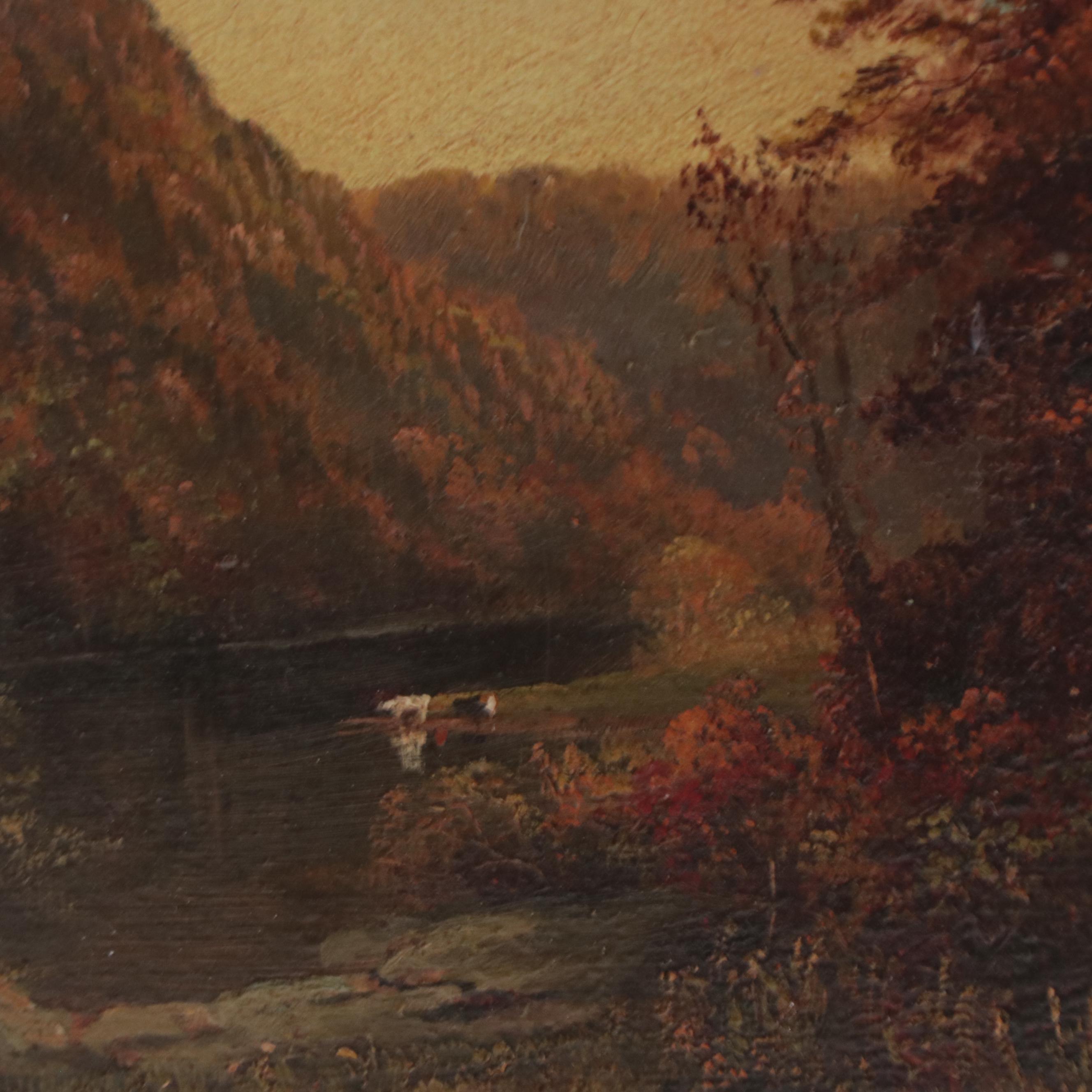 Pastoral River Landscape Oil Painting | EBTH