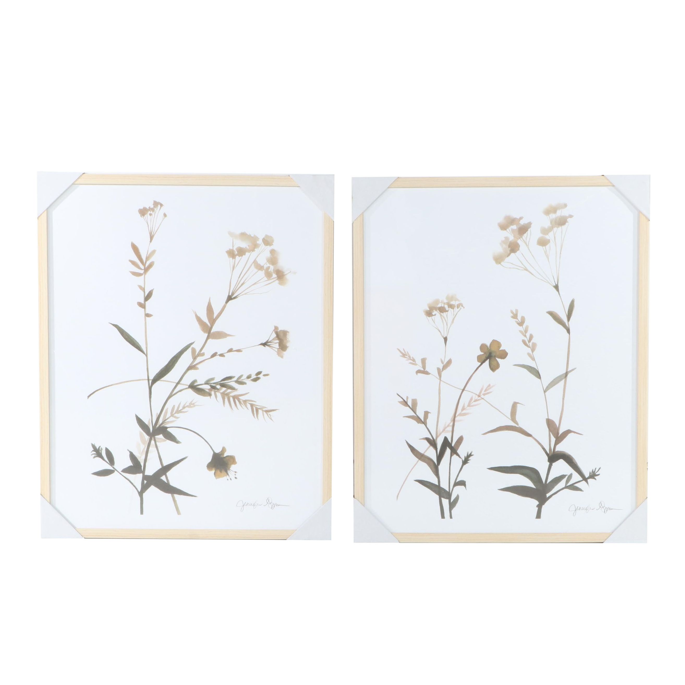 Threshold Contemporary Floral Offset Lithograph Diptych | EBTH