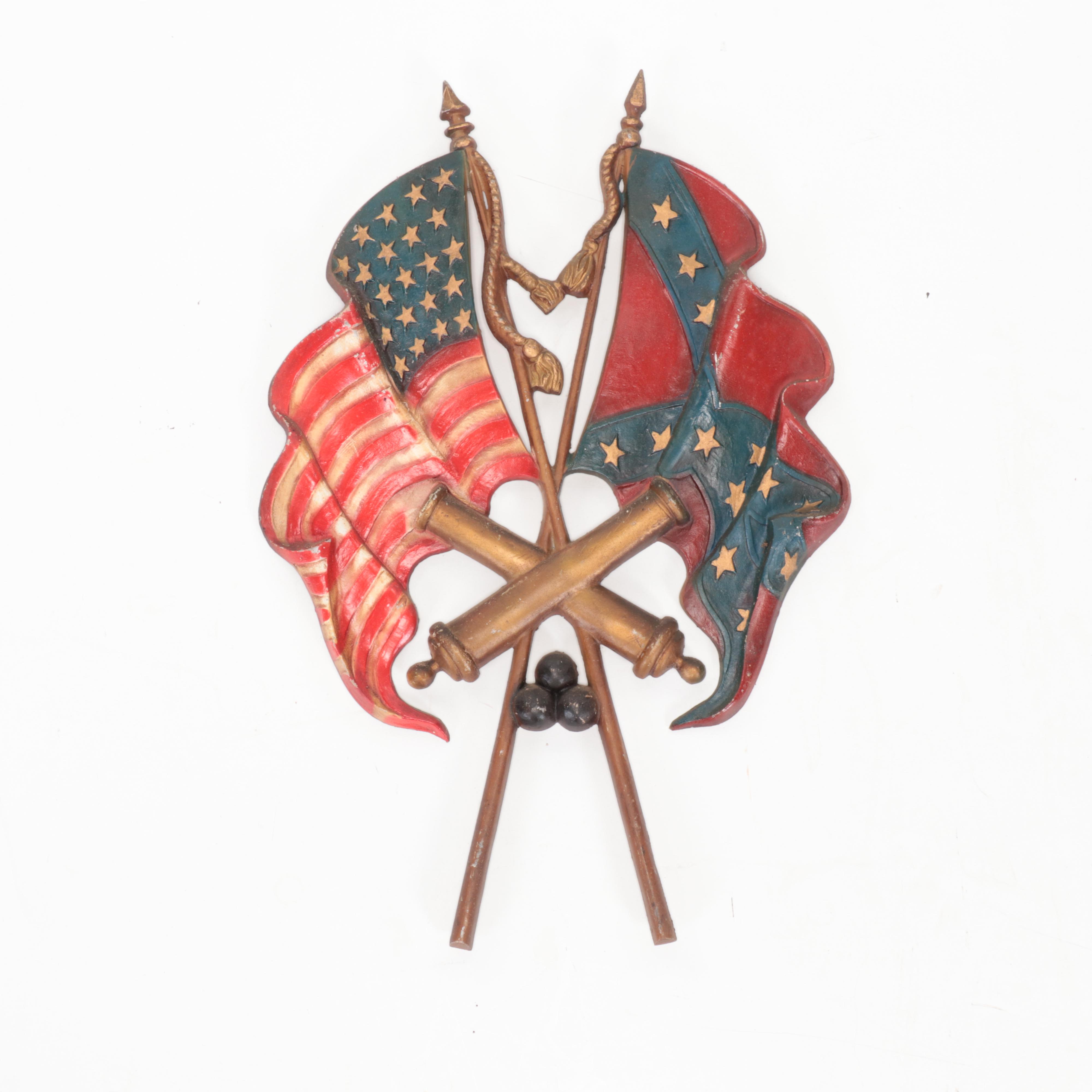 Sexton American Civil War Themed Cast Metal Wall Plaques, 1960s | EBTH