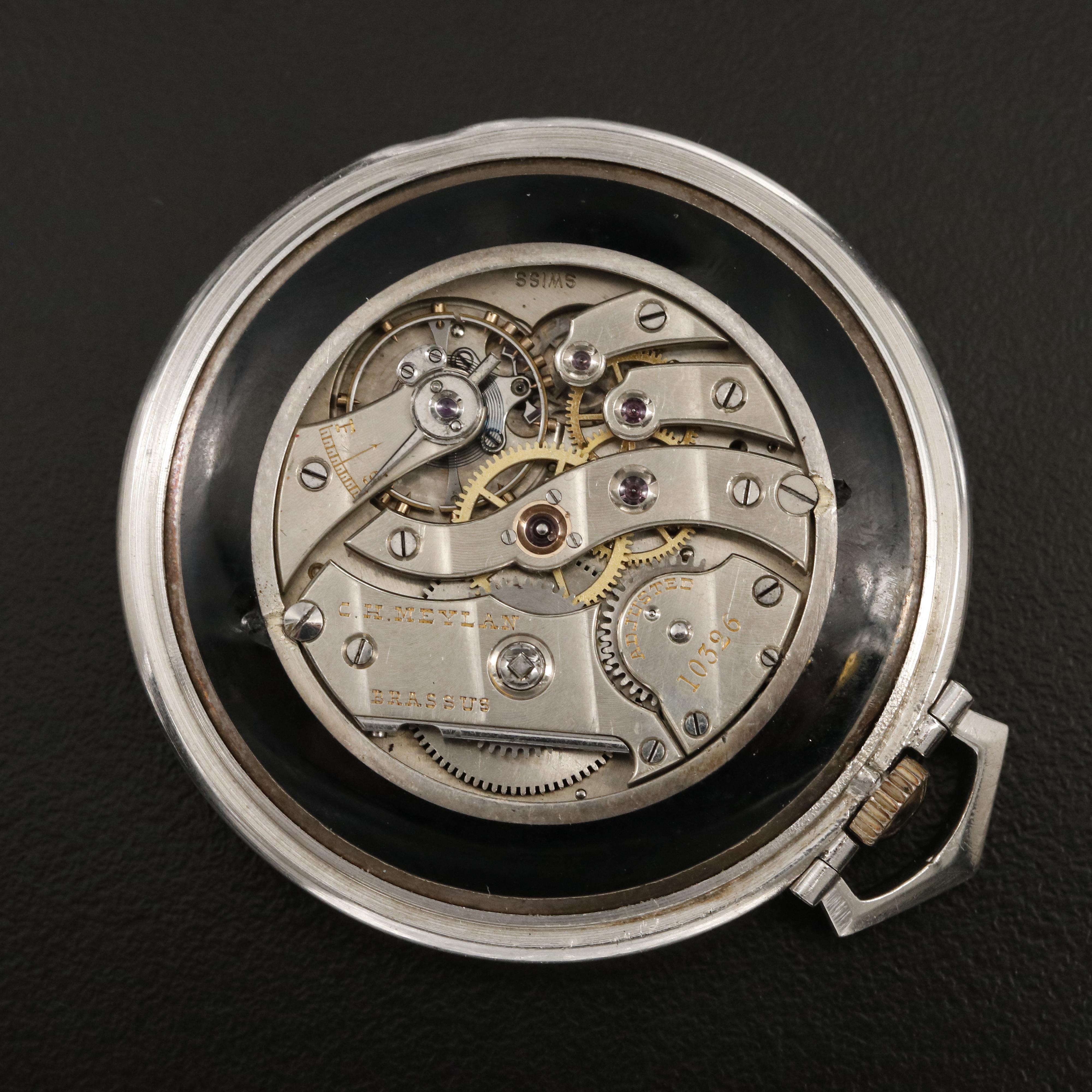 Platinum Meylan Diamond Pocket Watch | EBTH
