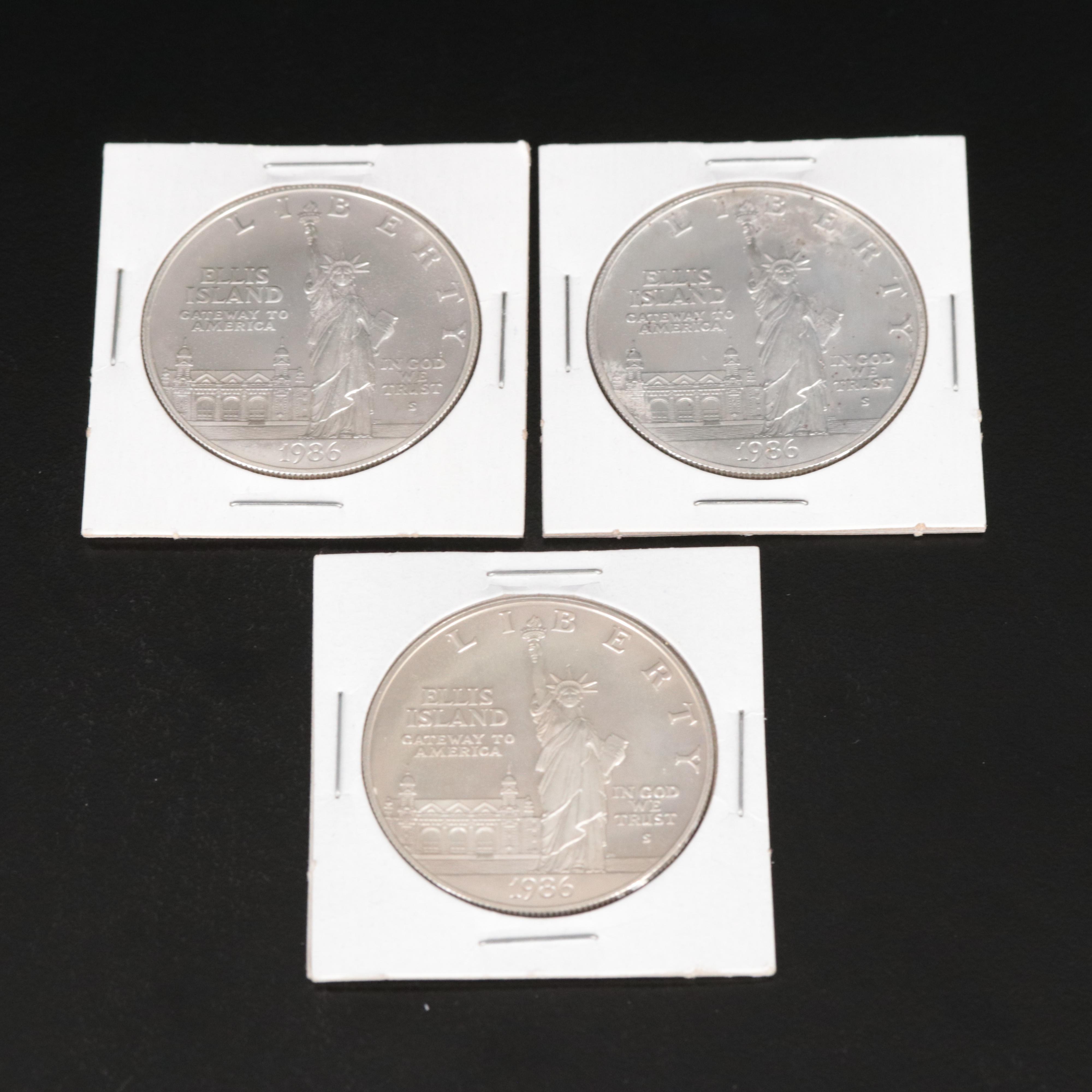 Six Modern U.S. Commemorative Silver Dollars | EBTH