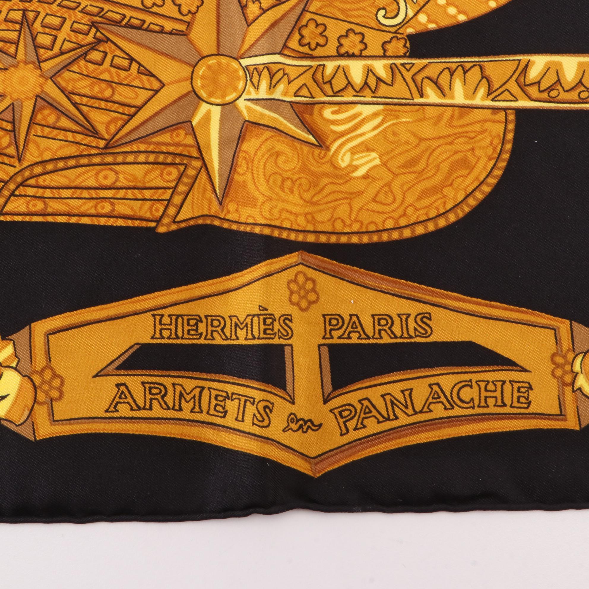 Hermès "Armets en Panache" Scarf 90 in Silk Twill | EBTH