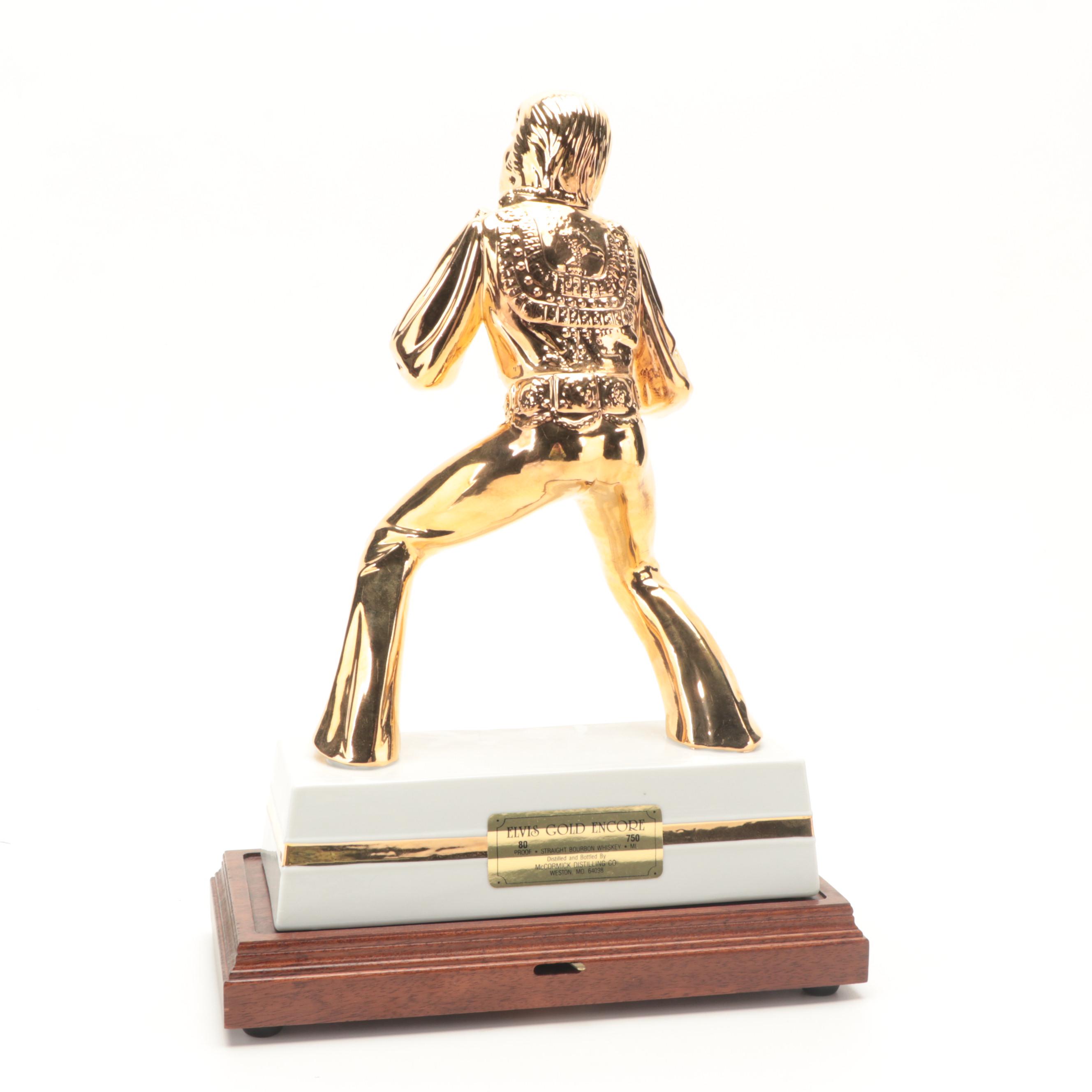 McCormick Elvis Gold Encore Porcelain Whiskey Decanter with Musical ...