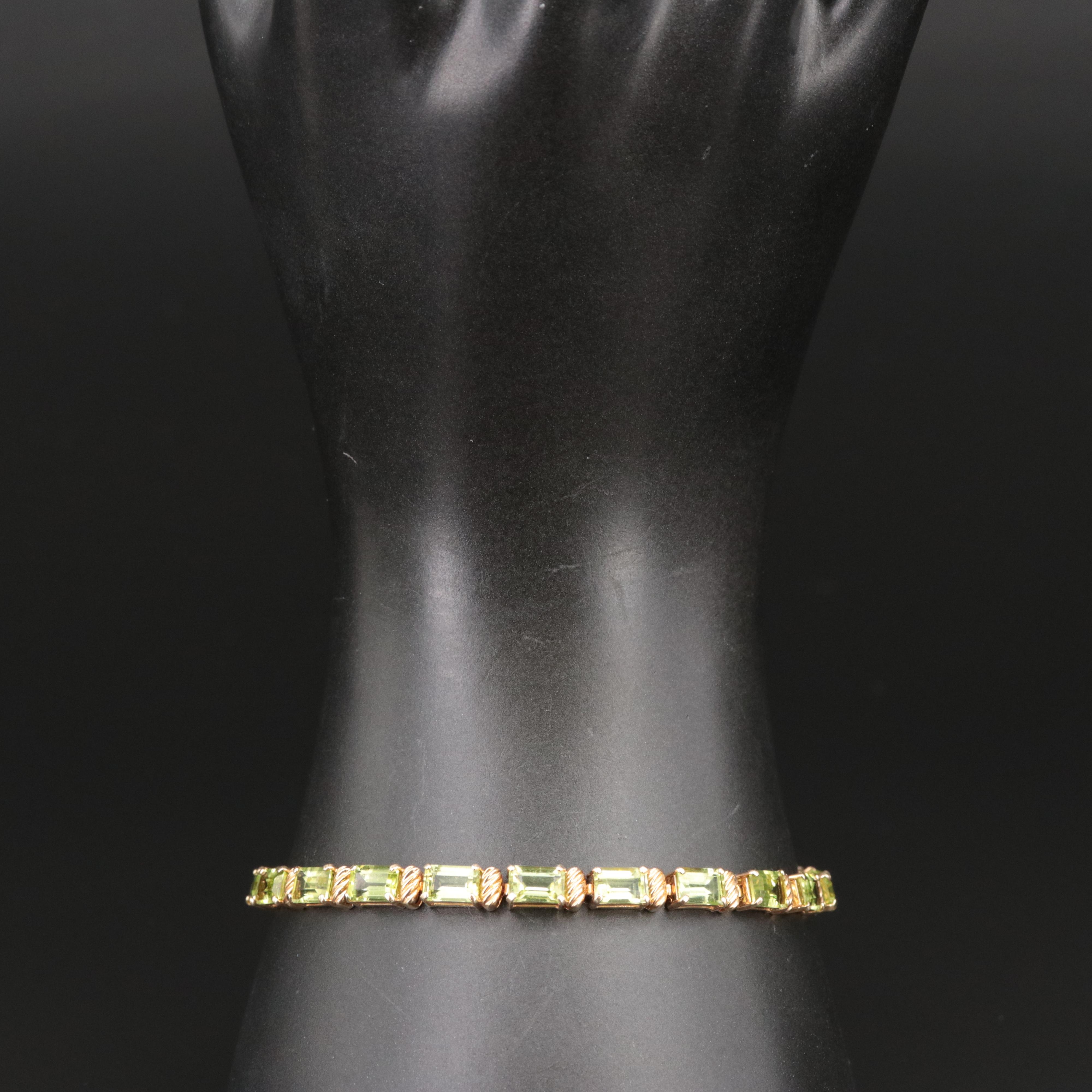14K Peridot Line Bracelet | EBTH