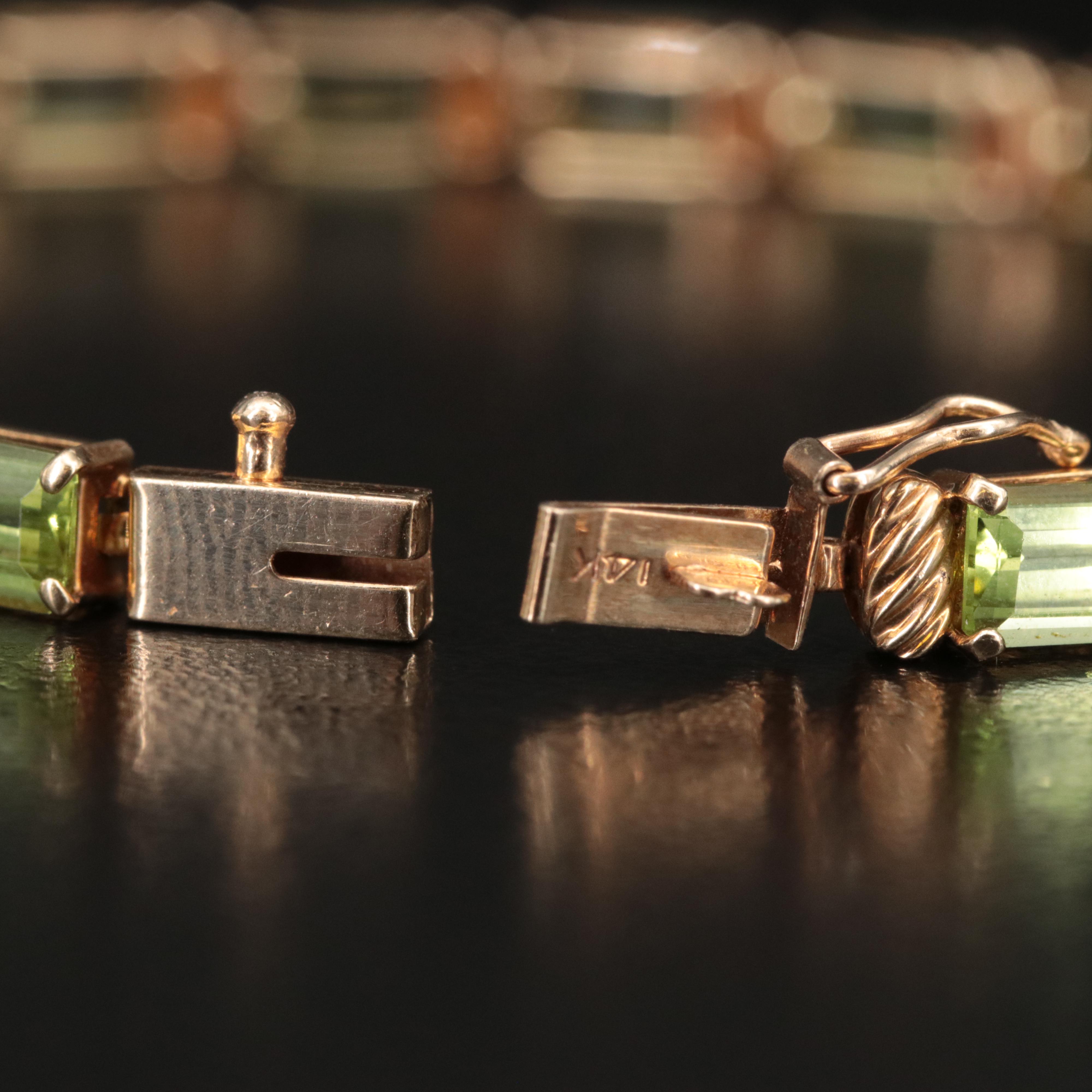 14K Peridot Line Bracelet | EBTH