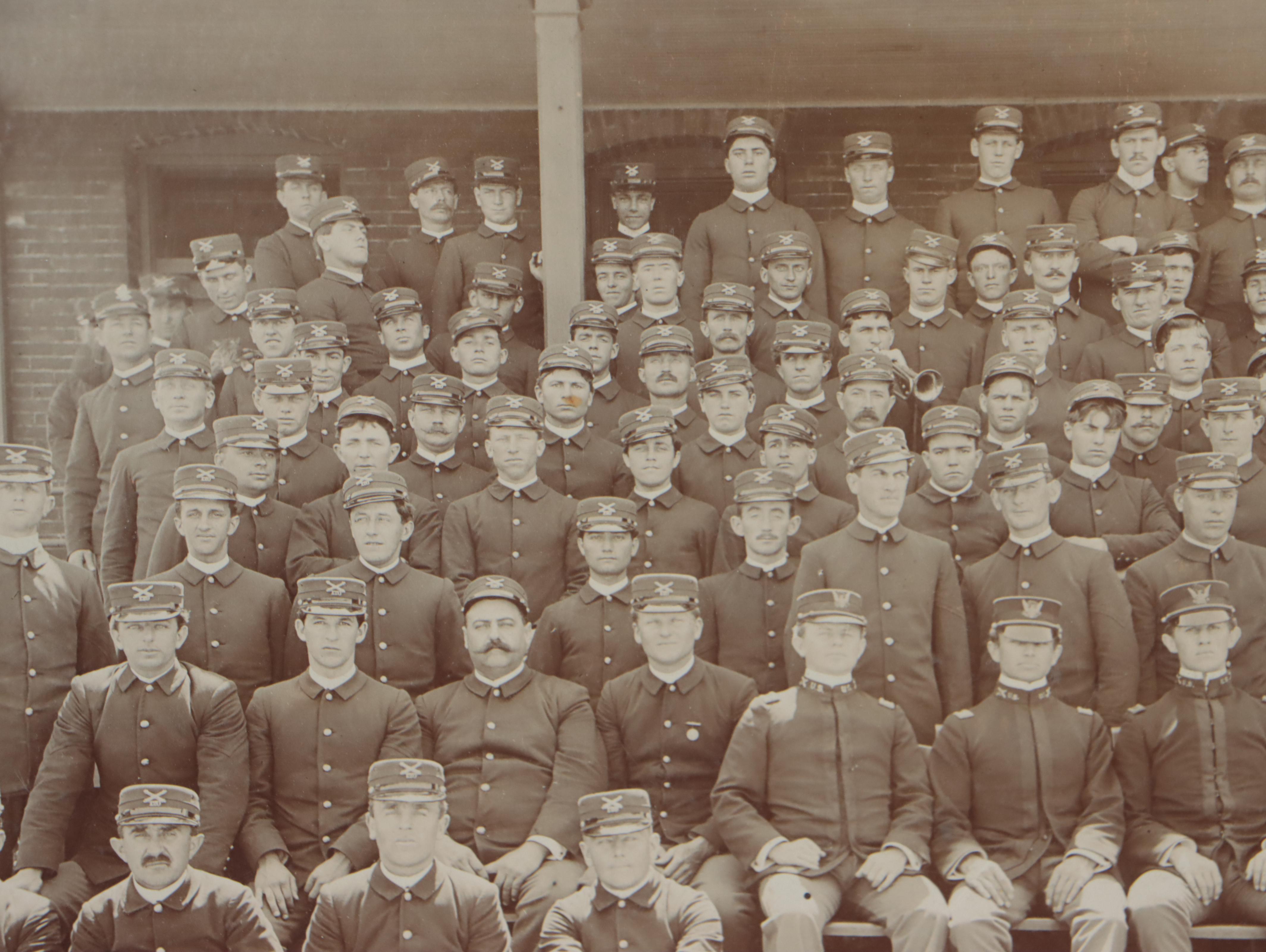Commemorative Collodion Photograph of Coast Artillery, Fort Strong ...