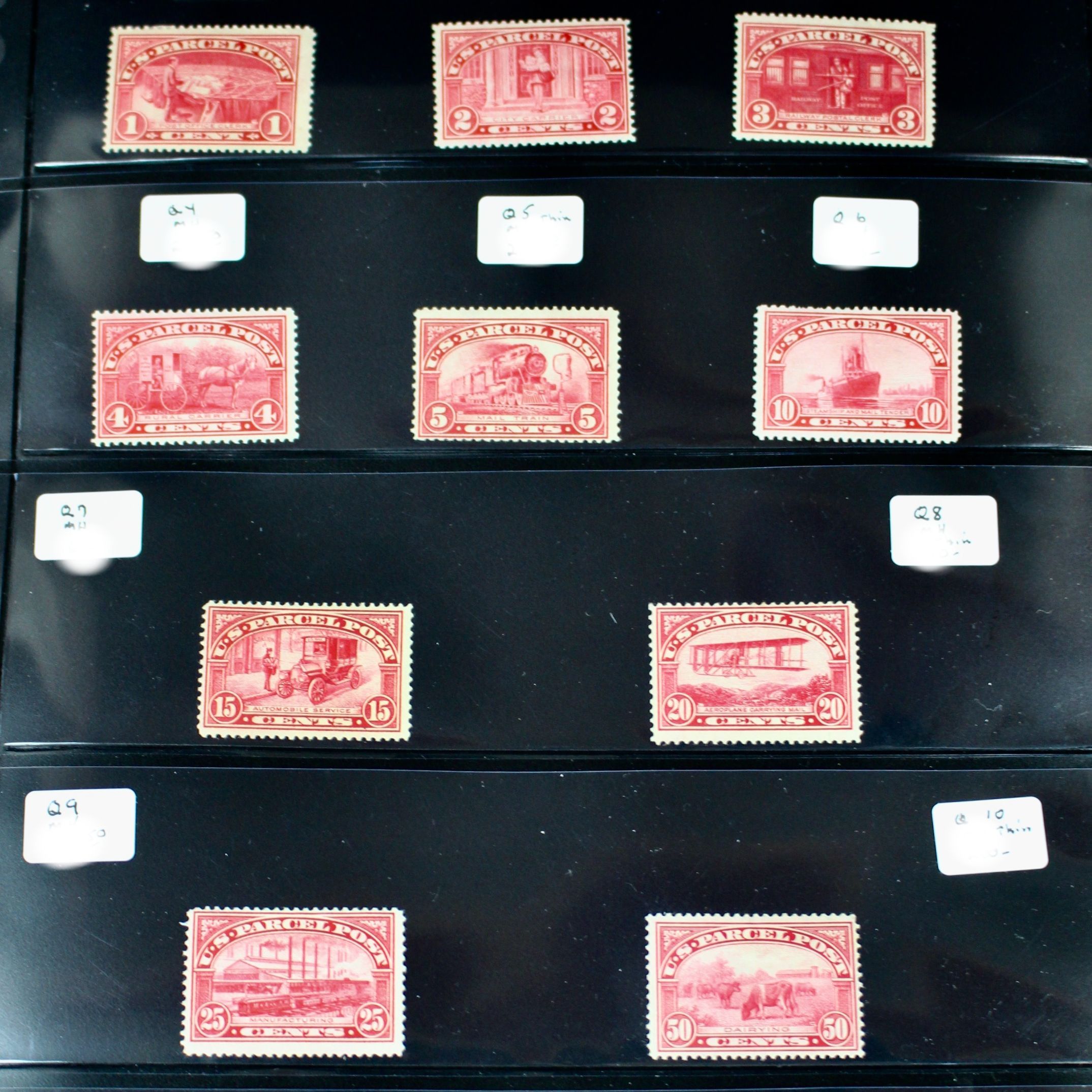 Complete Mint Condition Set of Parcel Post Stamps, Q1 to Q12 | EBTH